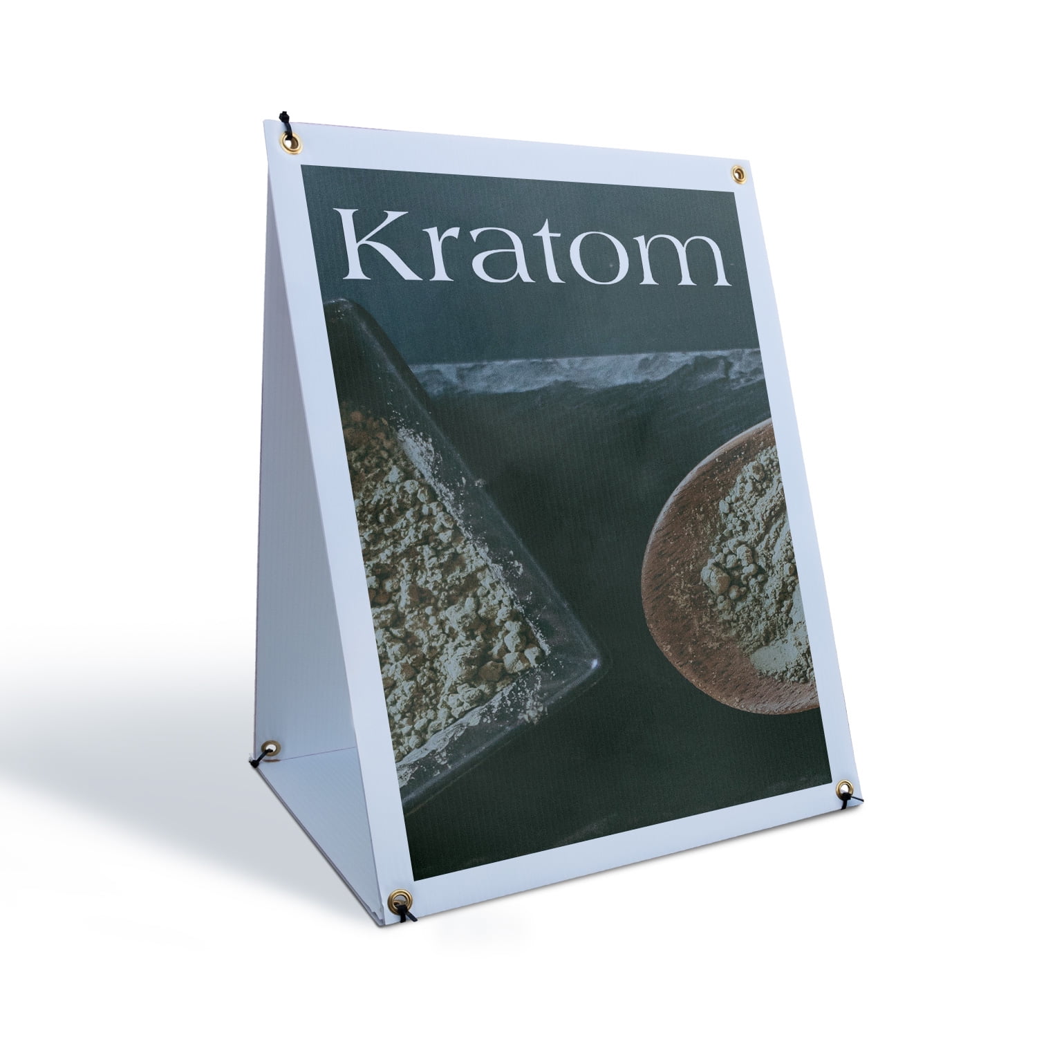 Kratom Sidewalk Sign 18 Inch x 24 Inch A-Frame Images On Both Sides ...