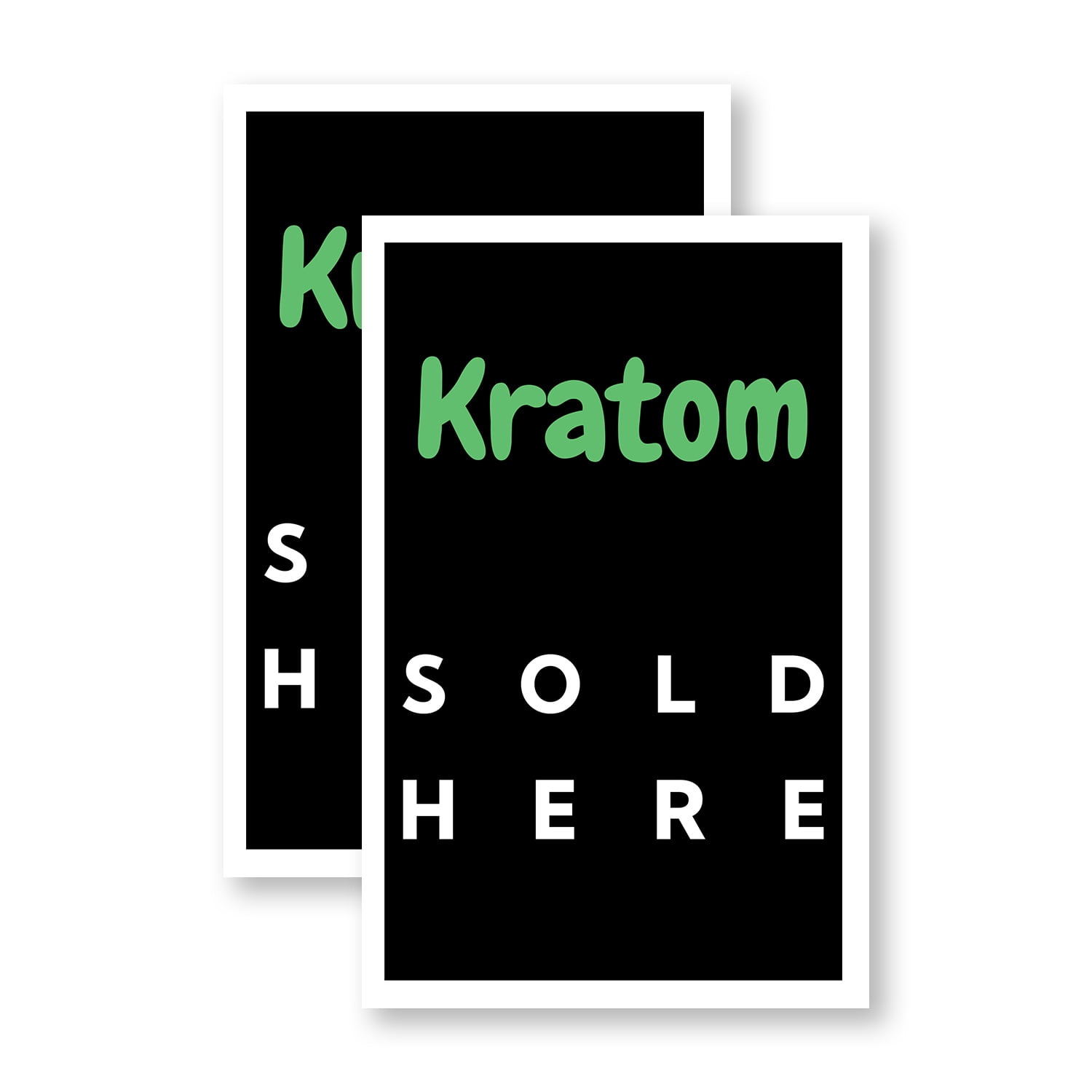 Kratom Sold Here (2-Pack) 24 Inch x 36 Inch Vinyl Decals | Sign Insert ...