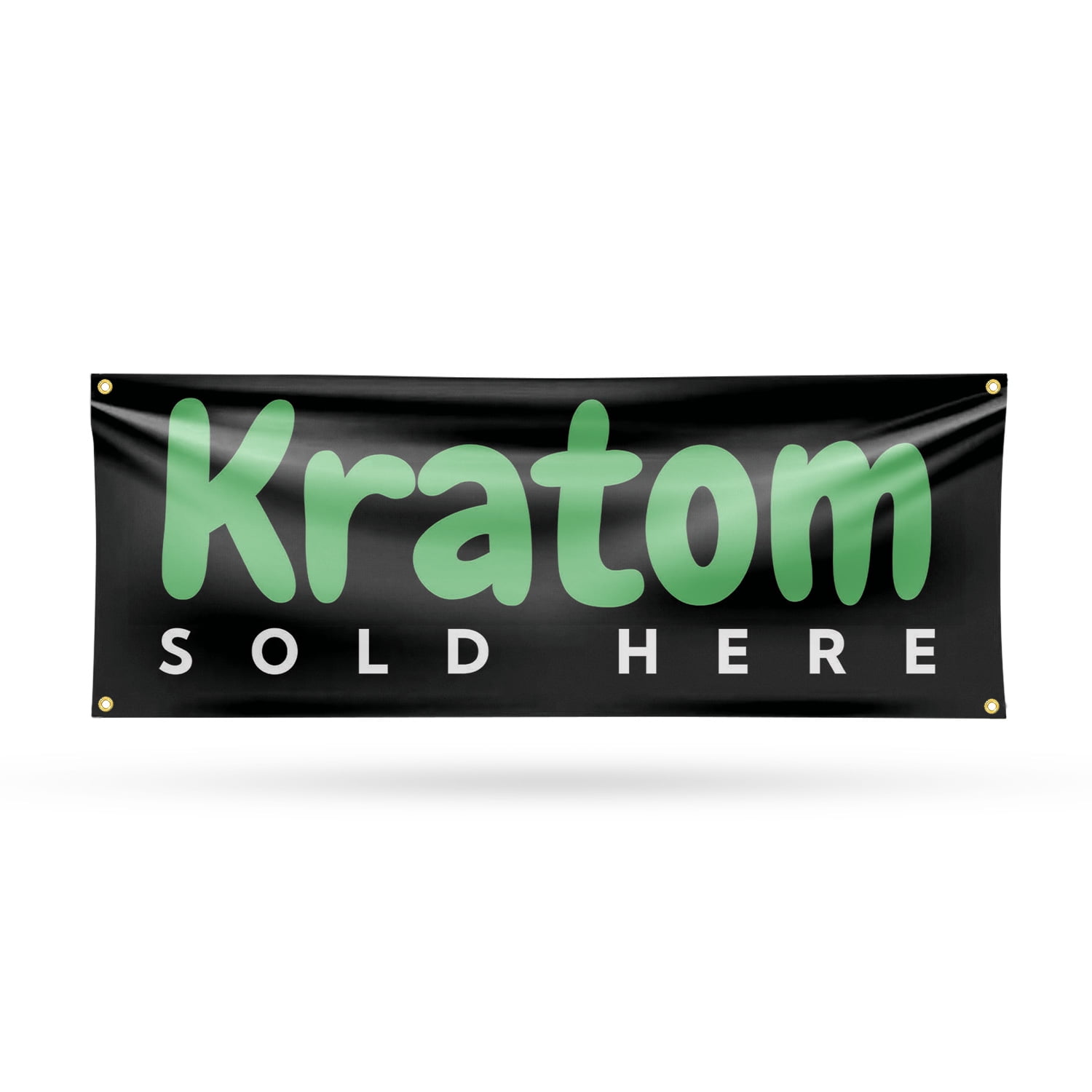 Kratom Sold Here Banner Sign 18 Inch x 48 Inch | 13 oz Vinyl with Metal ...