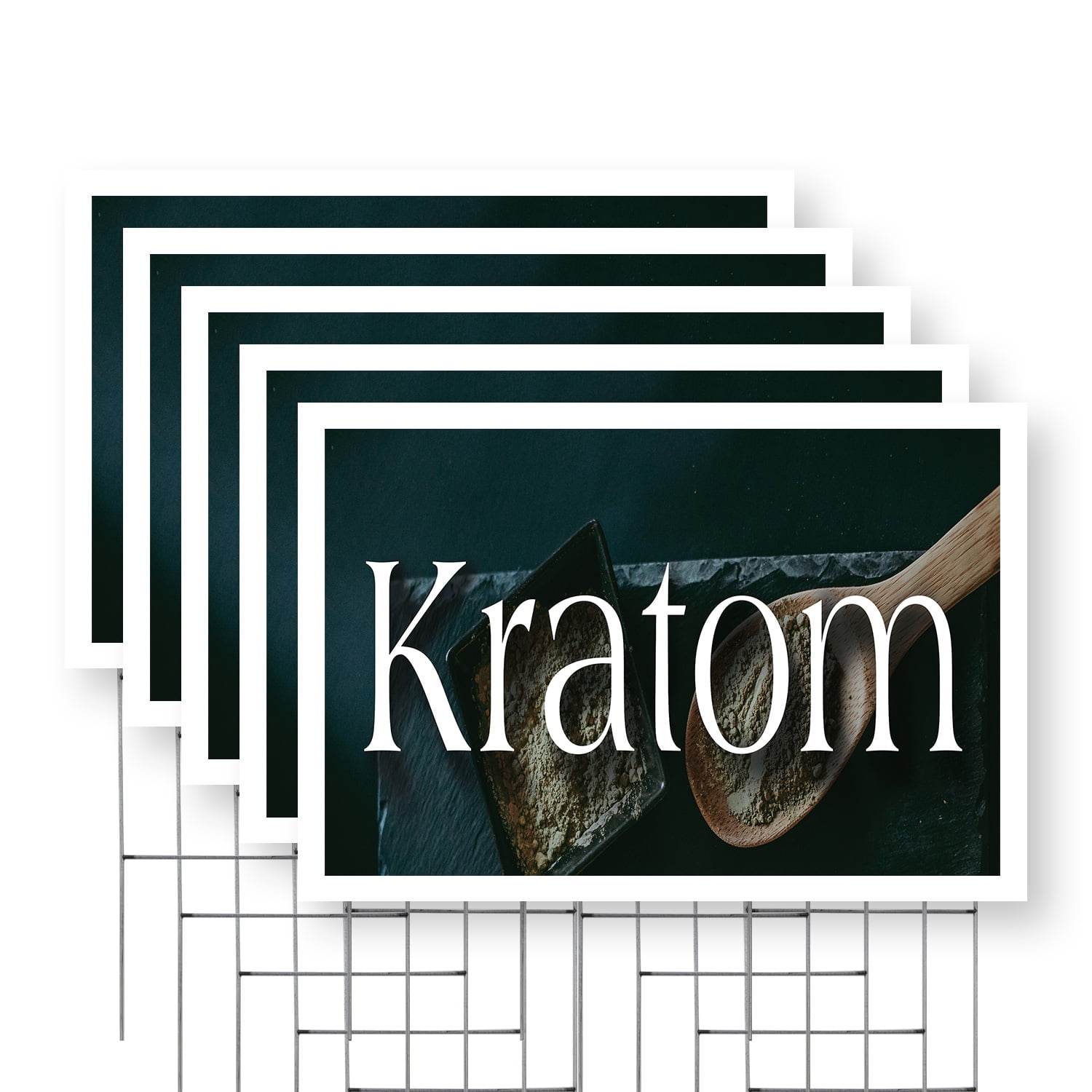 Kratom Yard Sign 5 Pack of 24 Inch x 36 Inch Single Sided Weatherproof ...