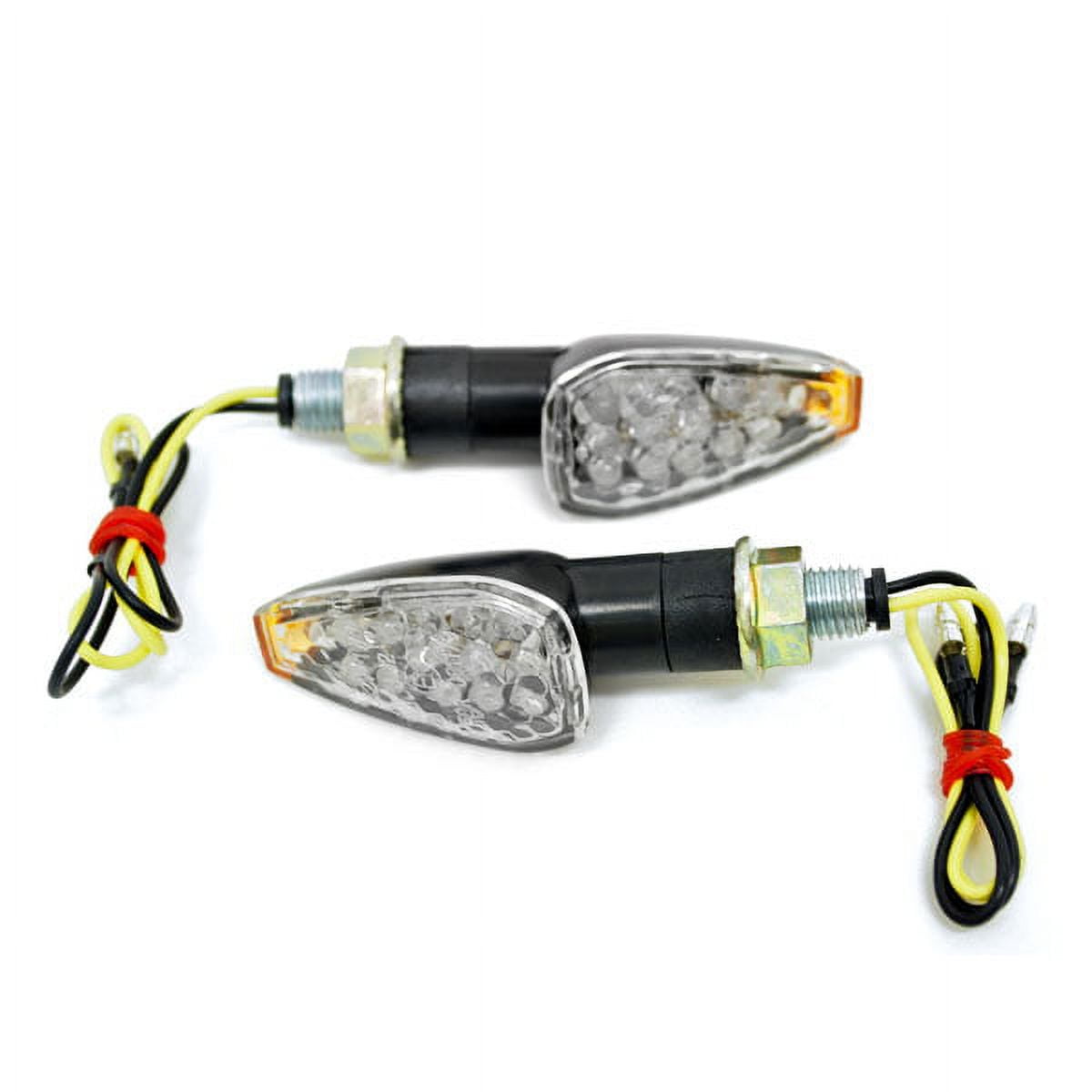Krator 2pcs Mini Stalk Arrow Motorcycle LED Turn Signals Indicators ...