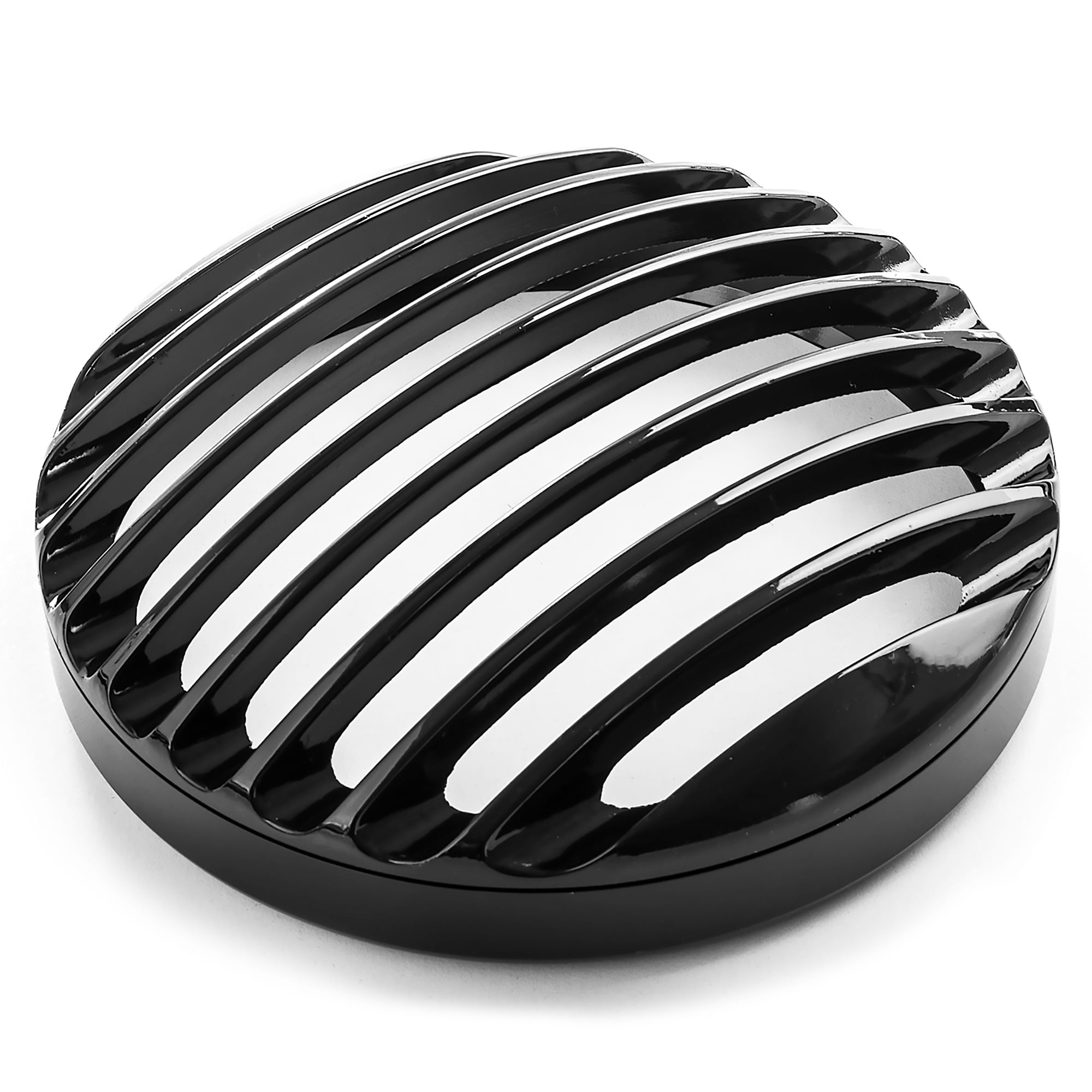 Krator 5 3/4" Black Aluminum Headlight Grill Cover Compatible with ...
