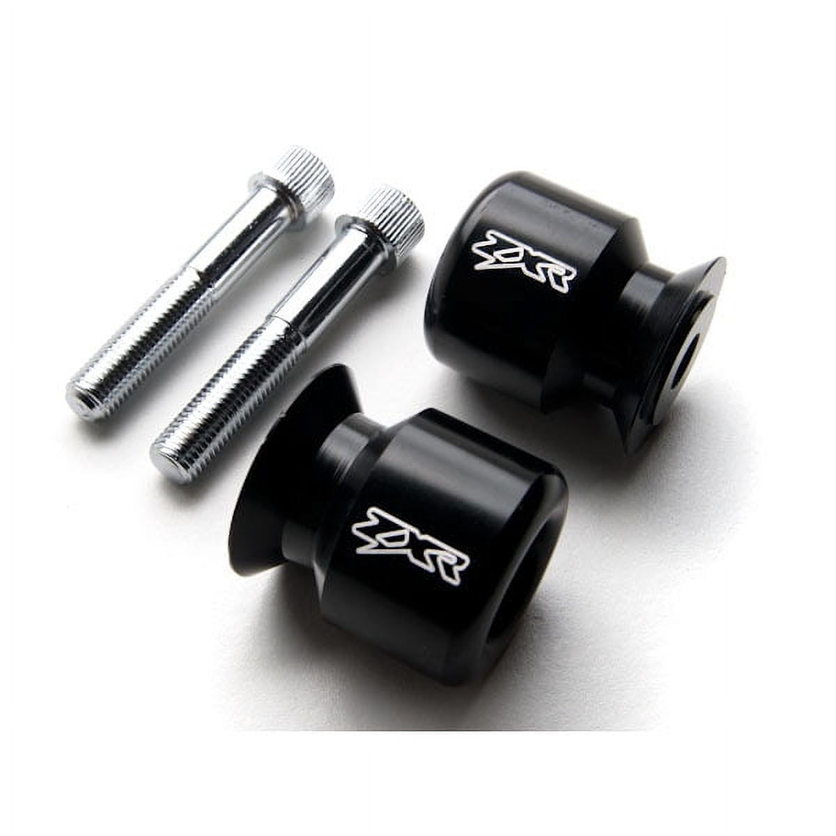 Krator Black "ZX-R" Engraved Swingarm Spools Sliders - Compatible with ...