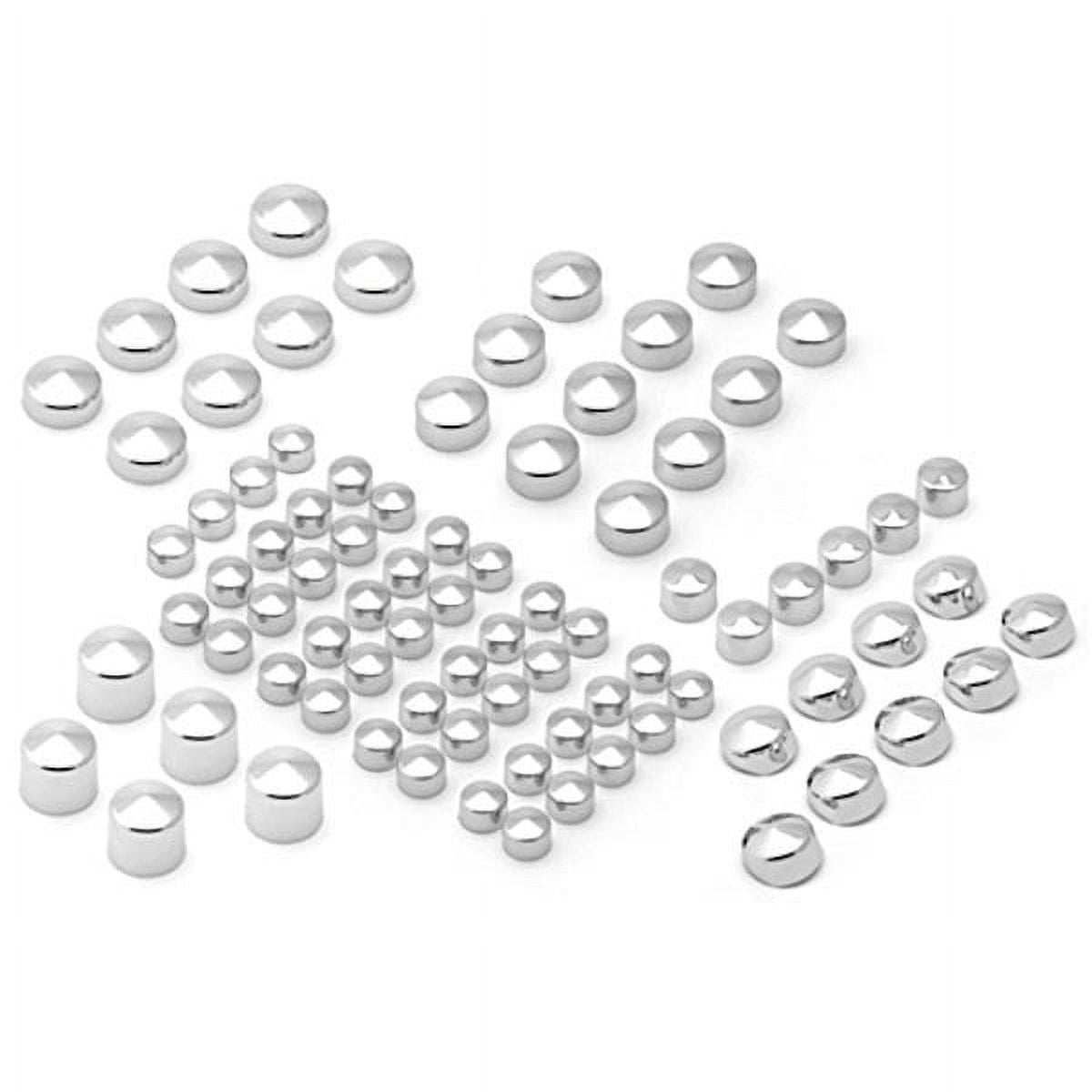 Krator Bolt Toppers Caps Chrome Bike Frame Bolt Cover Kit Compatible ...