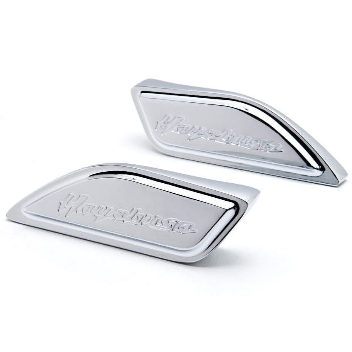 Krator Chrome Gas Tank Pad Side Cover Cap Compatible with Suzuki ...