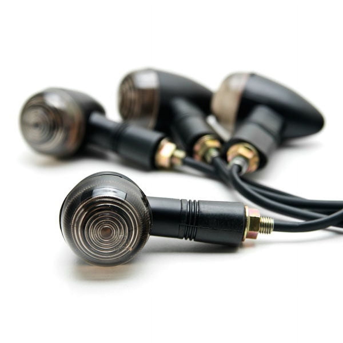 Krator Motorcycle 4 pcs Smoke Bullet Turn Signals Lights Compatible ...