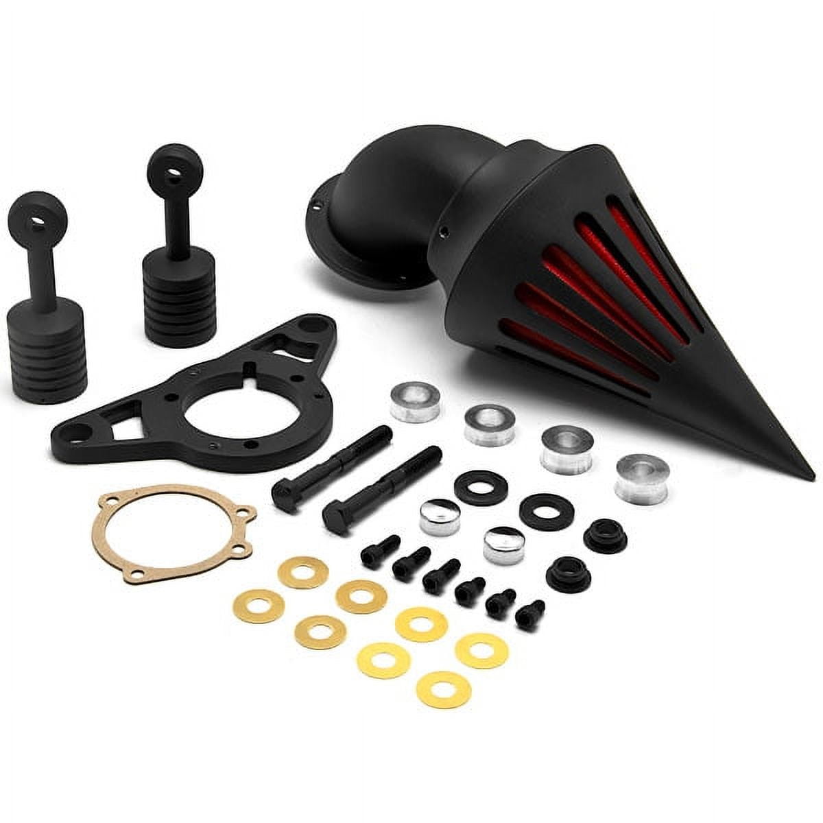 Krator Motorcycle Black Spike Air Cleaner Intake Filter Compatible with ...