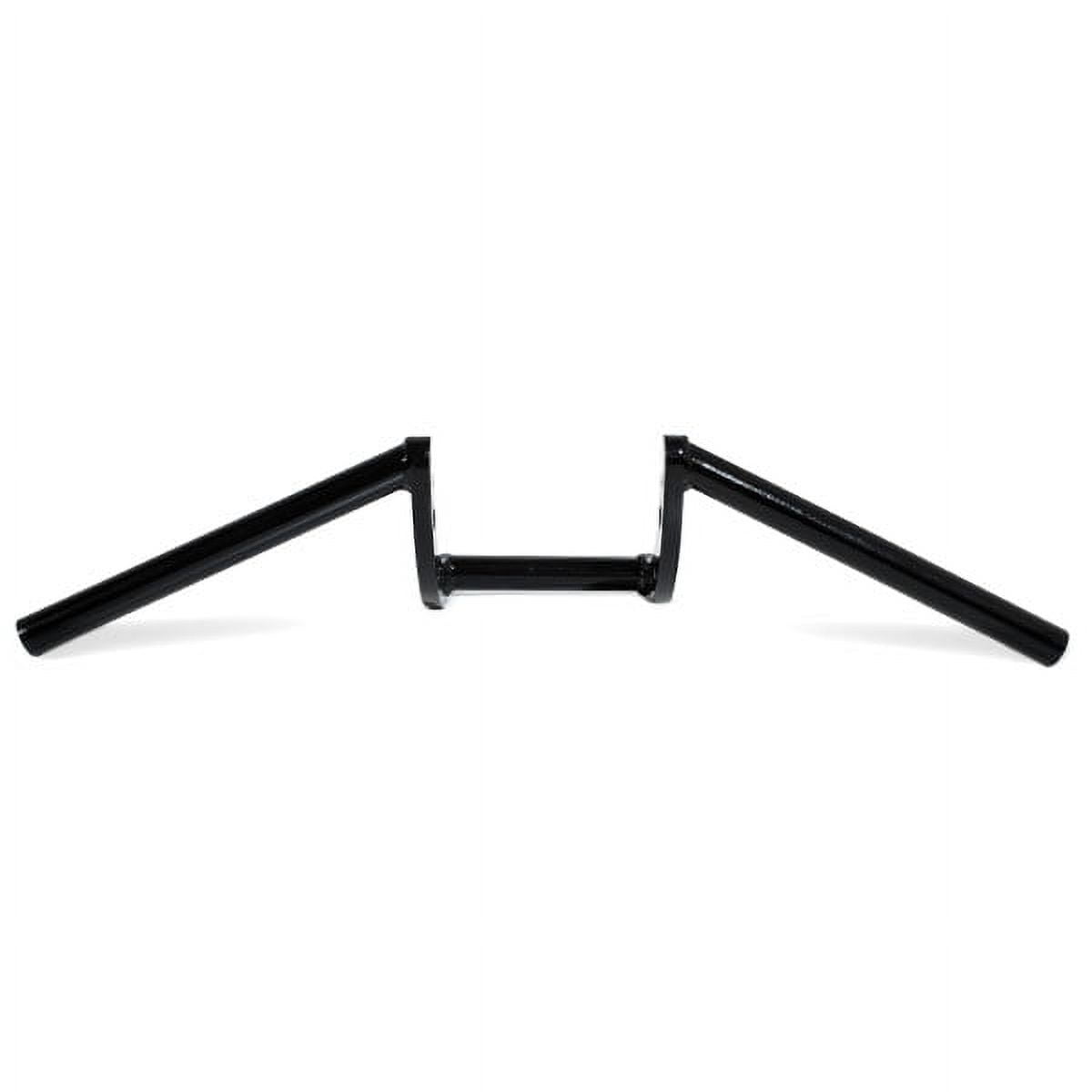 Krator Motorcycle Handlebar 1" Black Z-Bars Cruiser Bike Compatible ...