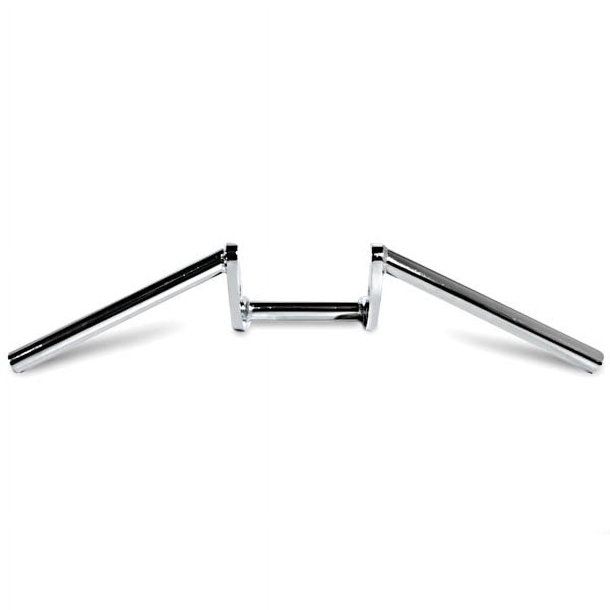 Krator Motorcycle Handlebar 1" Chrome Z-Bars Cruiser Bike Compatible ...