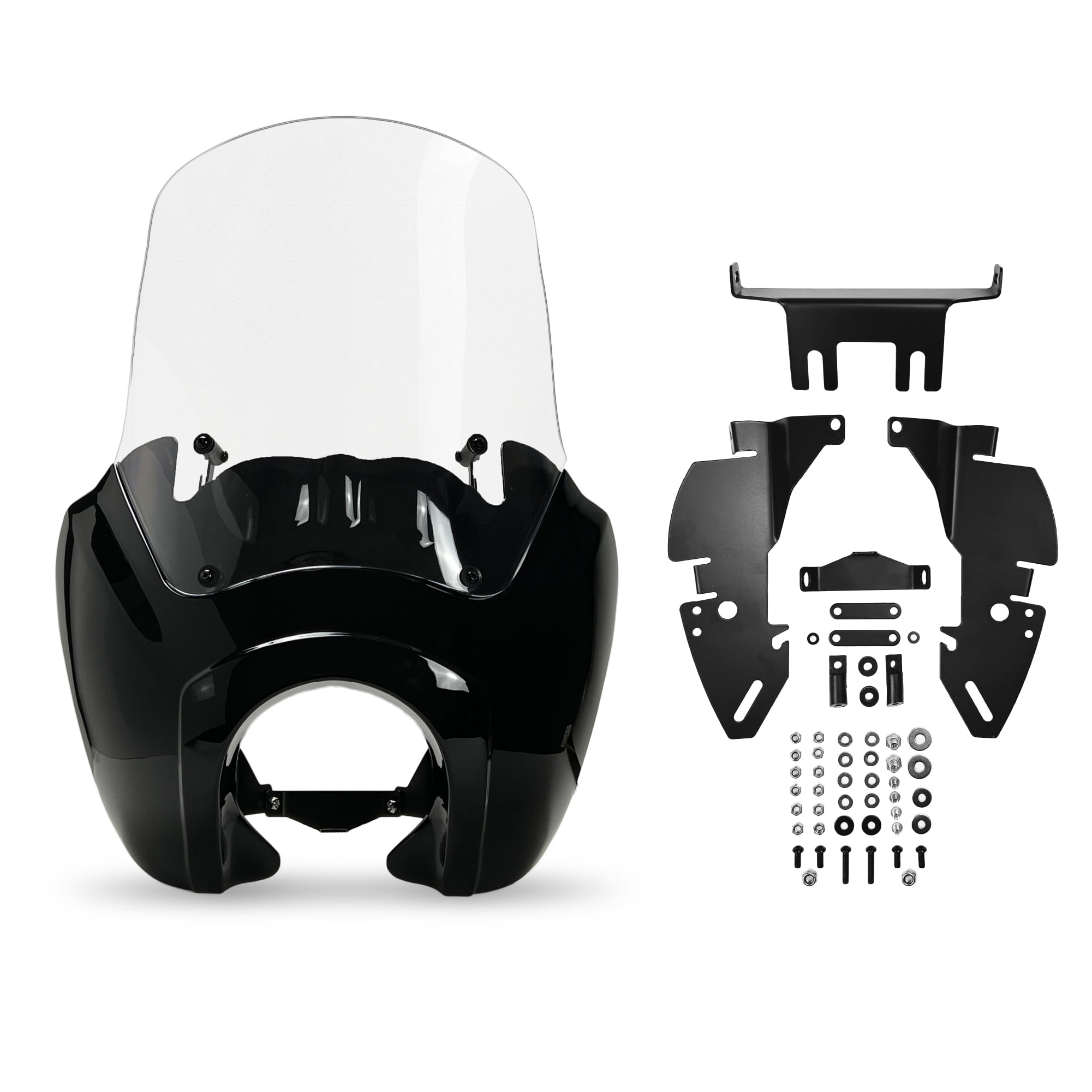 Krator Motorcycle Windshield Fairing, Wind Deflector, Motorcycle ...