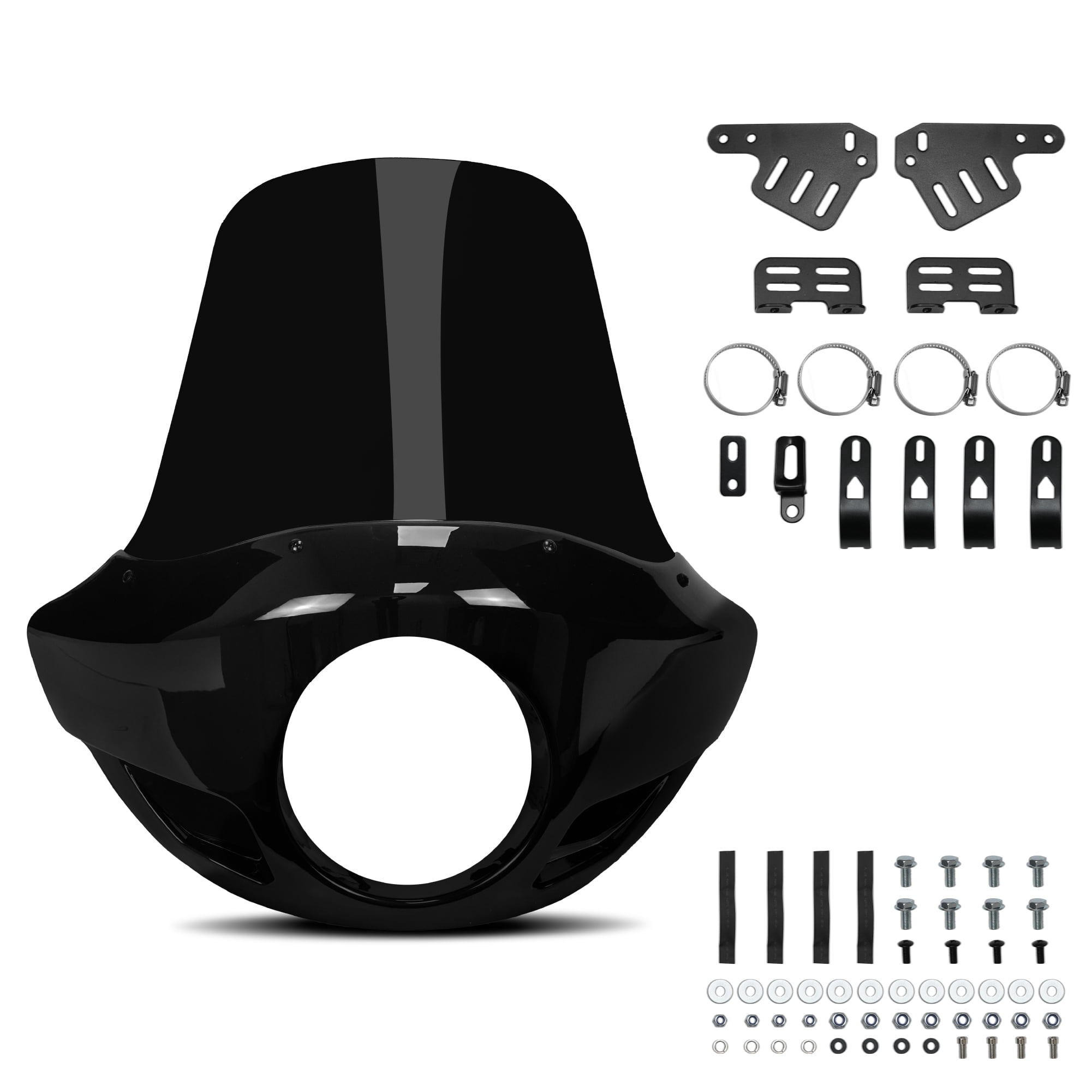 Krator Motorcycle Windshield, Motorcycle Fairing, 35 mm - 49 mm Fork ...