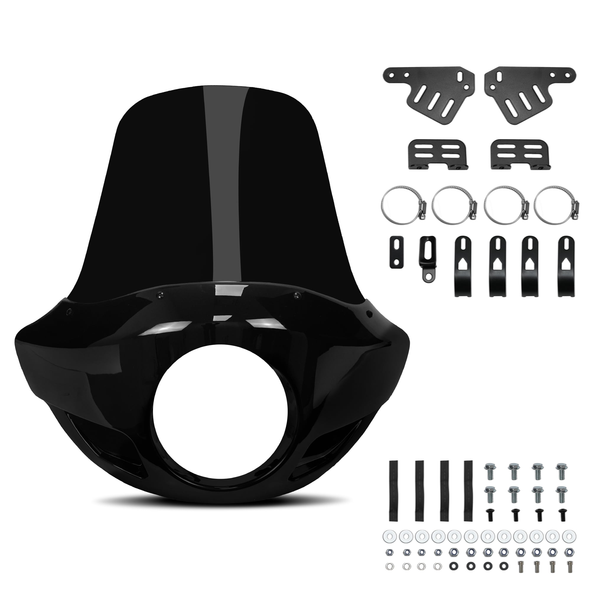 Krator Motorcycle Windshield, Motorcycle Fairing, 35 mm - 49 mm Fork ...