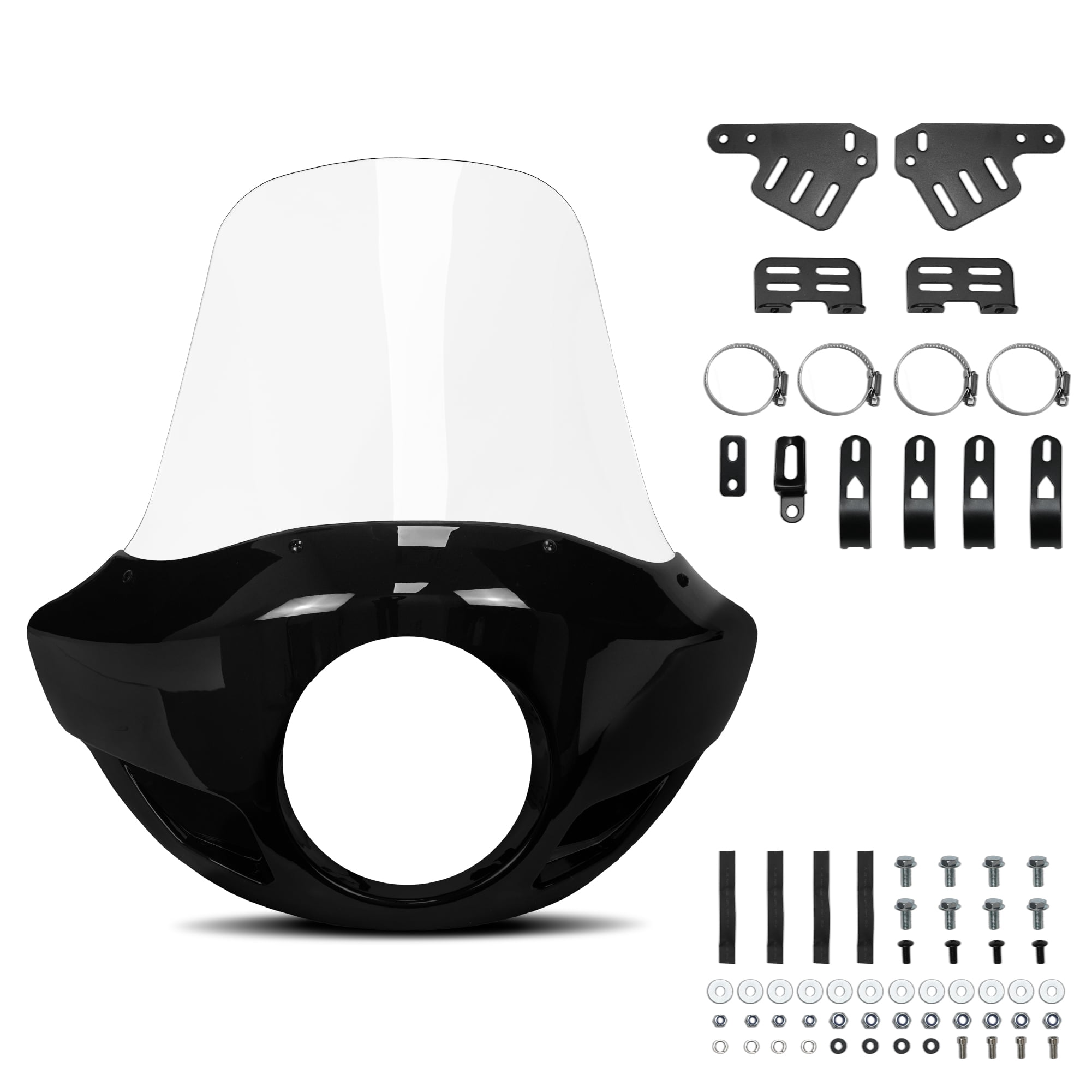 Krator Motorcycle Windshield, Motorcycle Fairing, 35 mm - 49 mm Fork ...