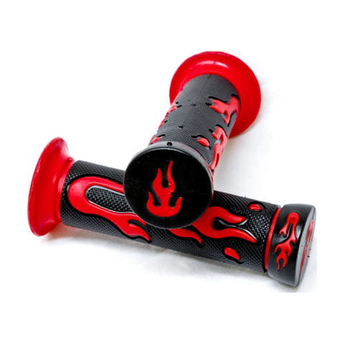 Sport Bike And Dirt Bikes Motorcycle Flame Gel Style Hand Grips Red ...