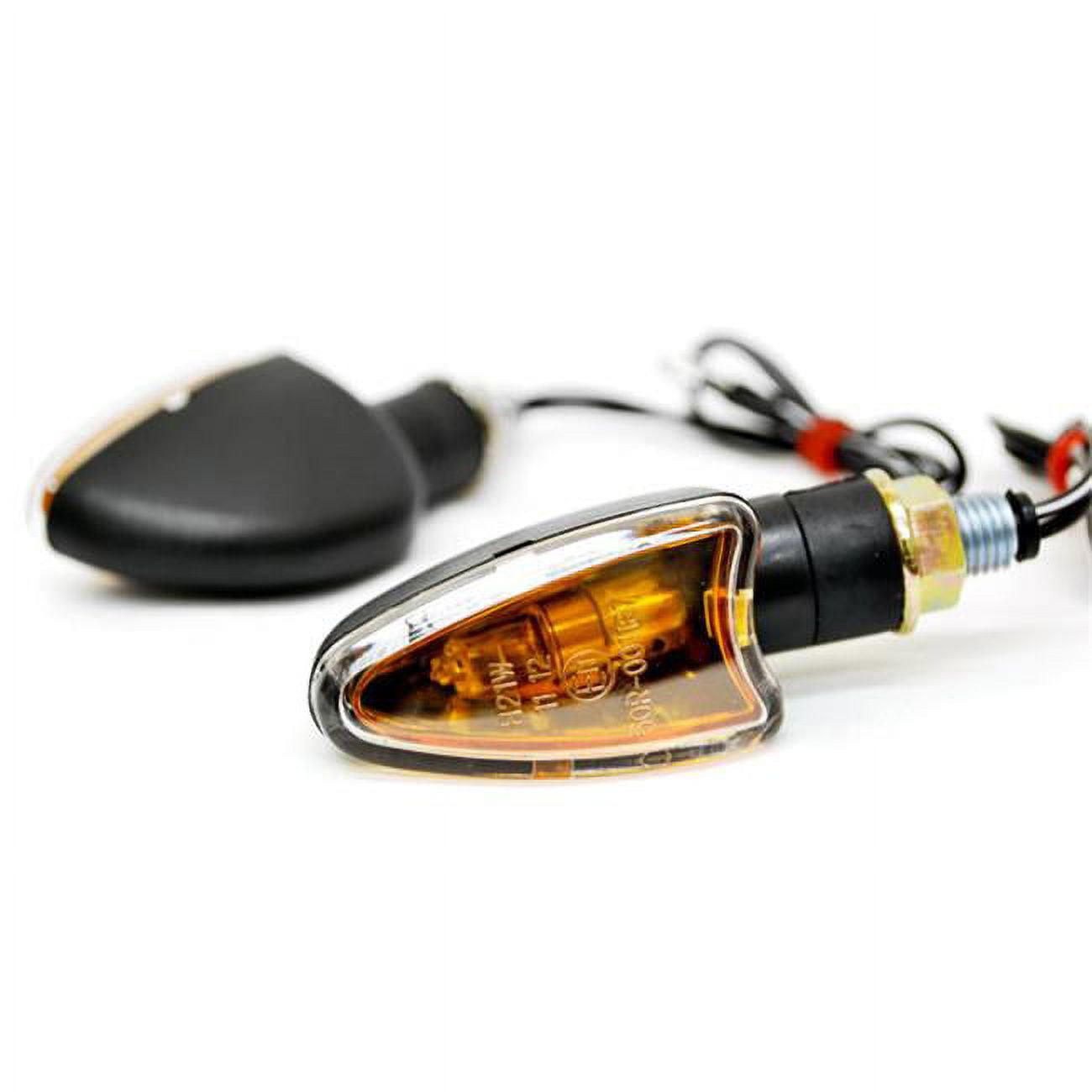 Krator 2pcs Mini Stalk Motorcycle Turn Signals Indicators Blinkers ...