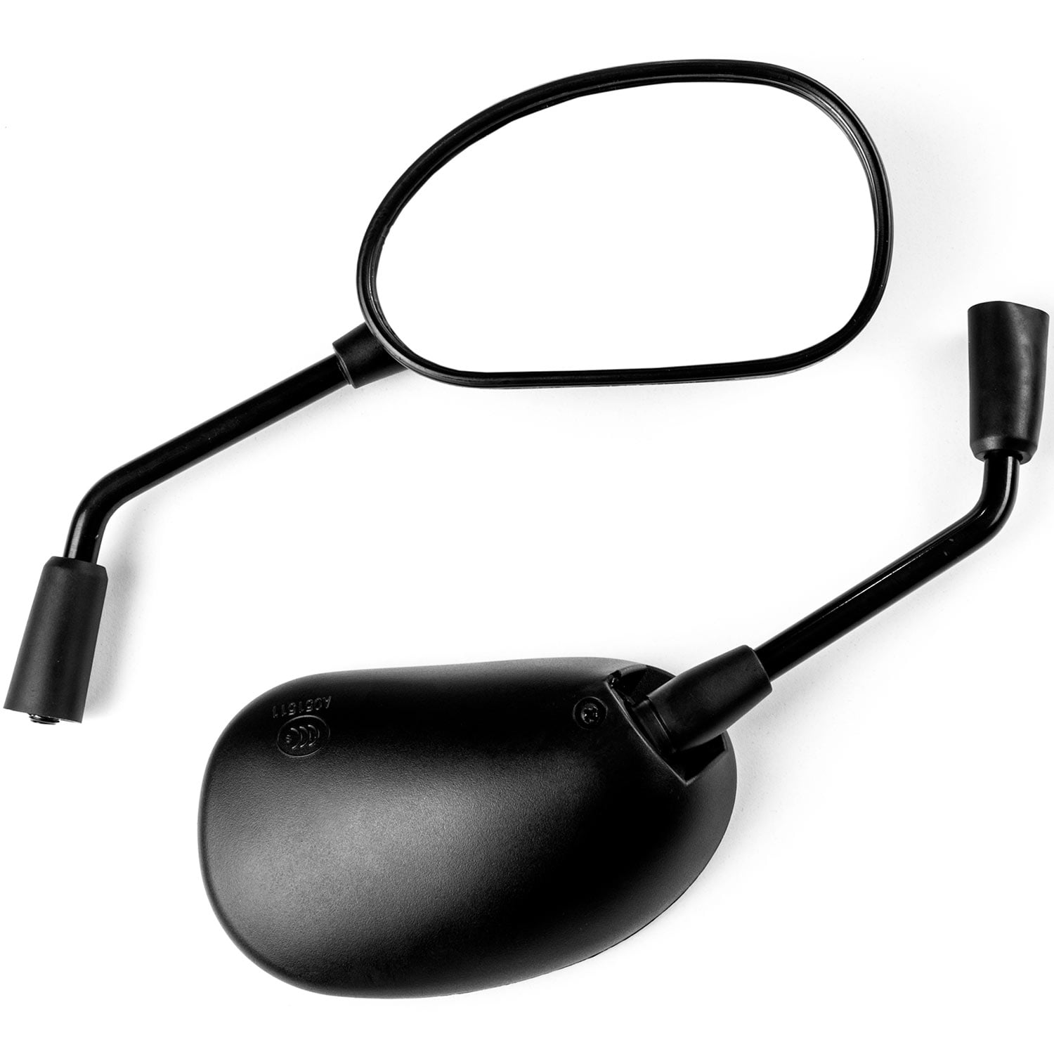Krator Motorcycle Mirrors, Black, Billet Aluminum Arm, Adjustable Angle ...