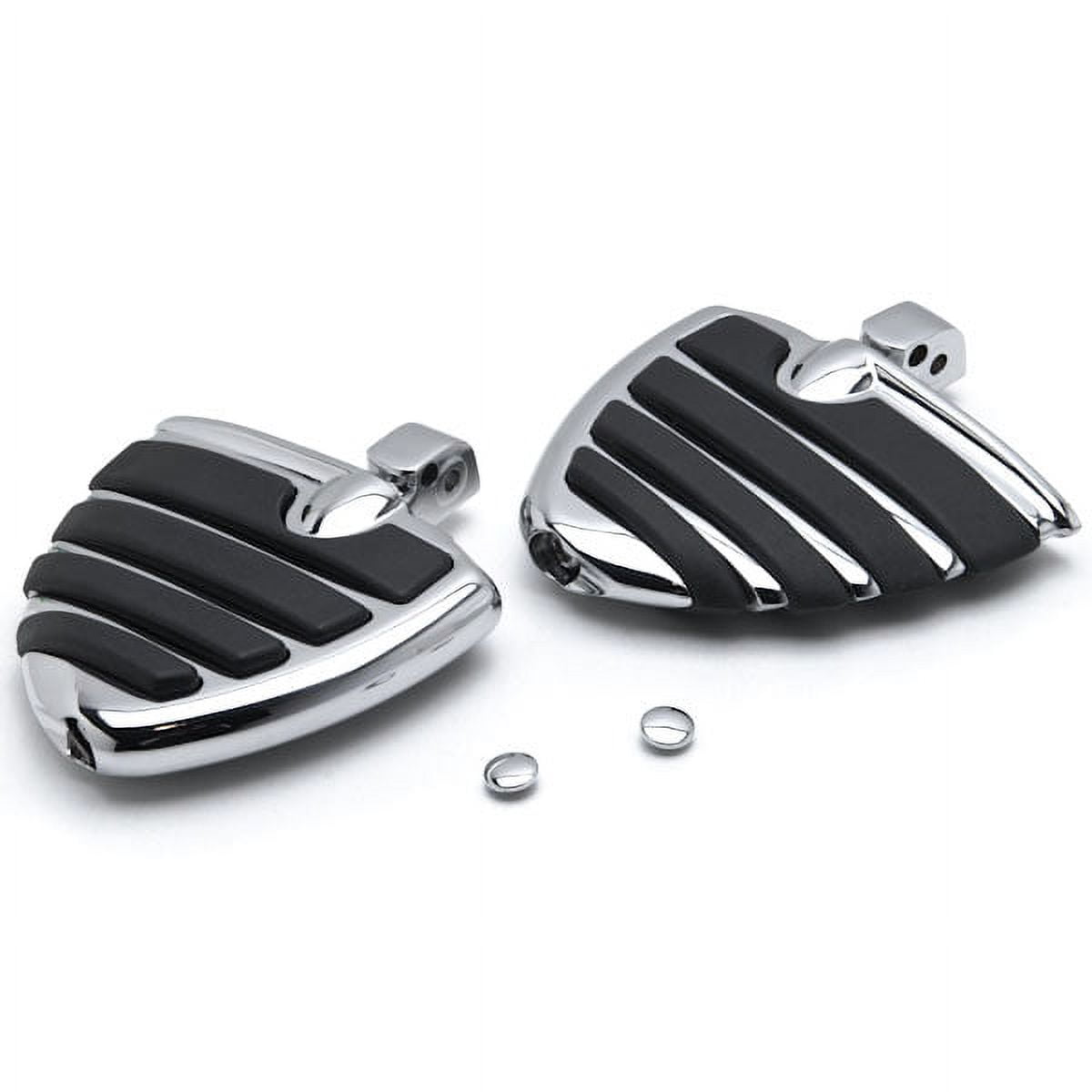 Krator Wing Style Rear Foot Peg Foot Rests Chrome Compatible with ...