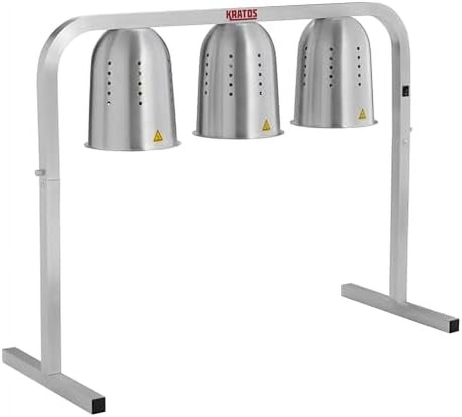 Kratos Bulb Warmer, Three Bulb Heat Lamp, Silver, 120V, 750 Watts ...