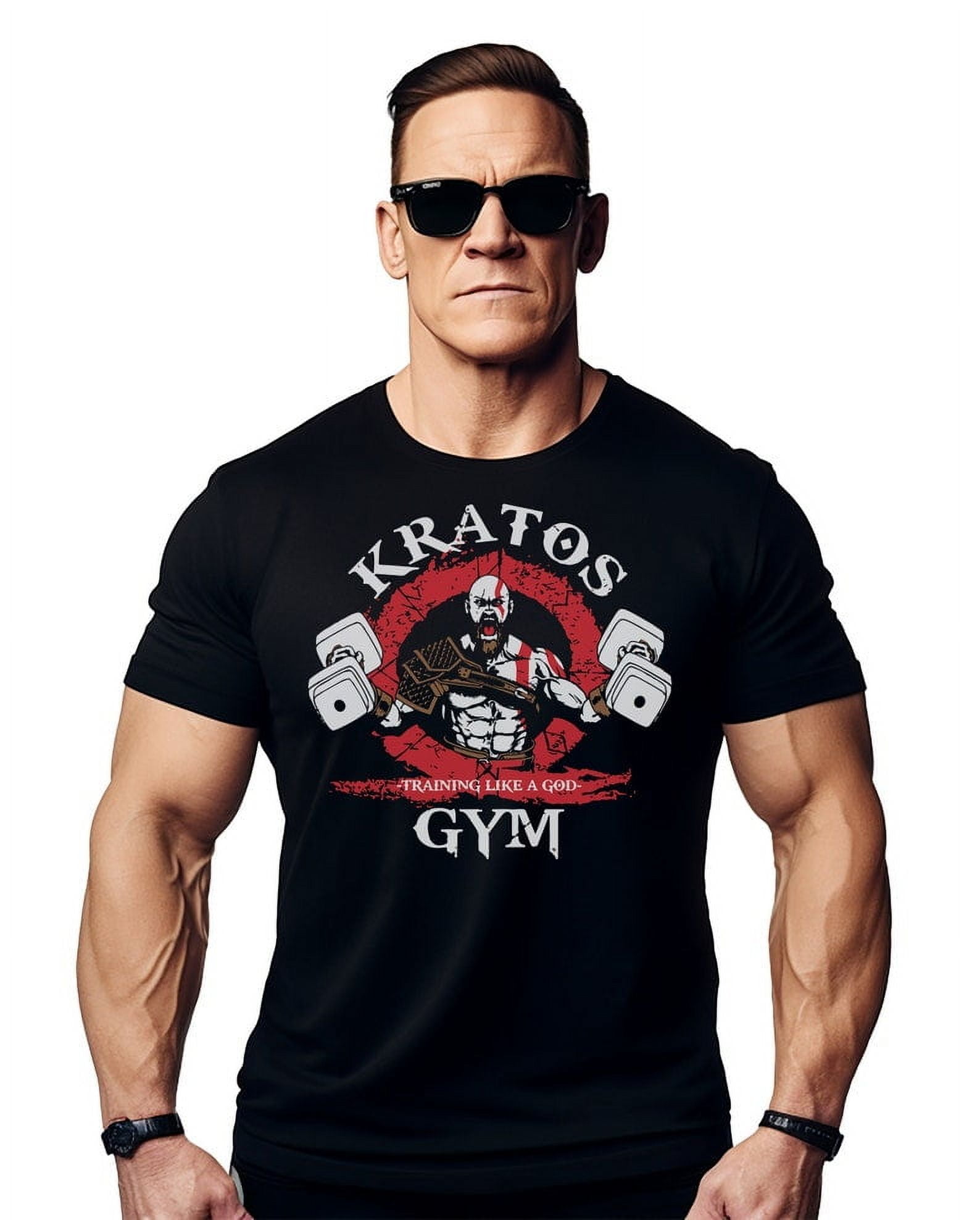 Kratos Gym T Shirt for Men - TV, Movie & Cartoon Themed Workout ...
