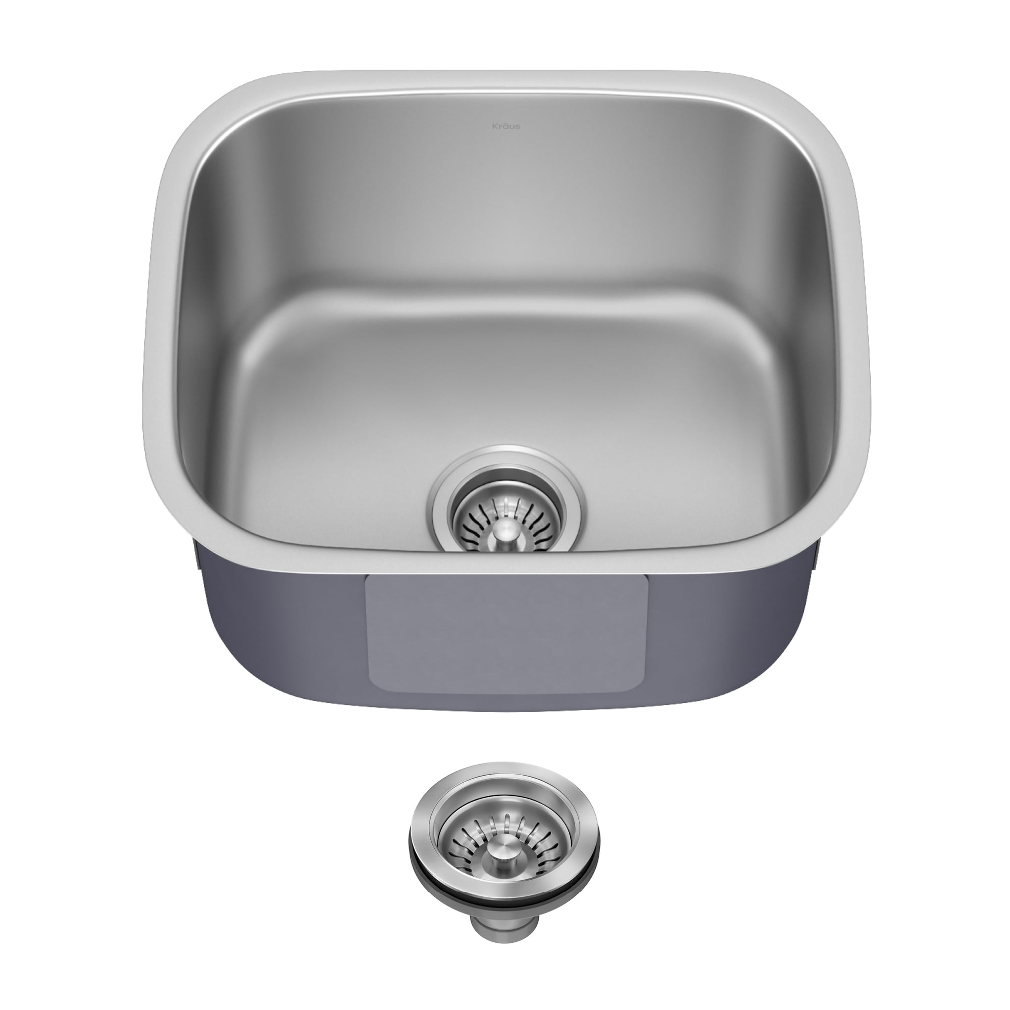 KRAUS Premier 20 in Undermount Single Bowl 18-Gauge Stainless Steel ...