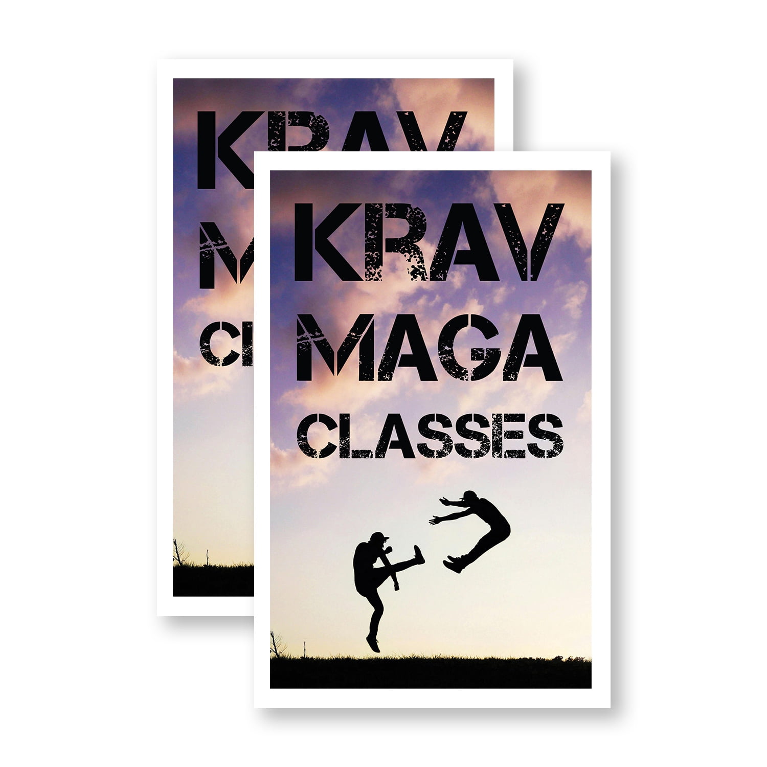 Krav Maga Classes (2-Pack) 24 Inch x 36 Inch Vinyl Decals | Sign Insert ...