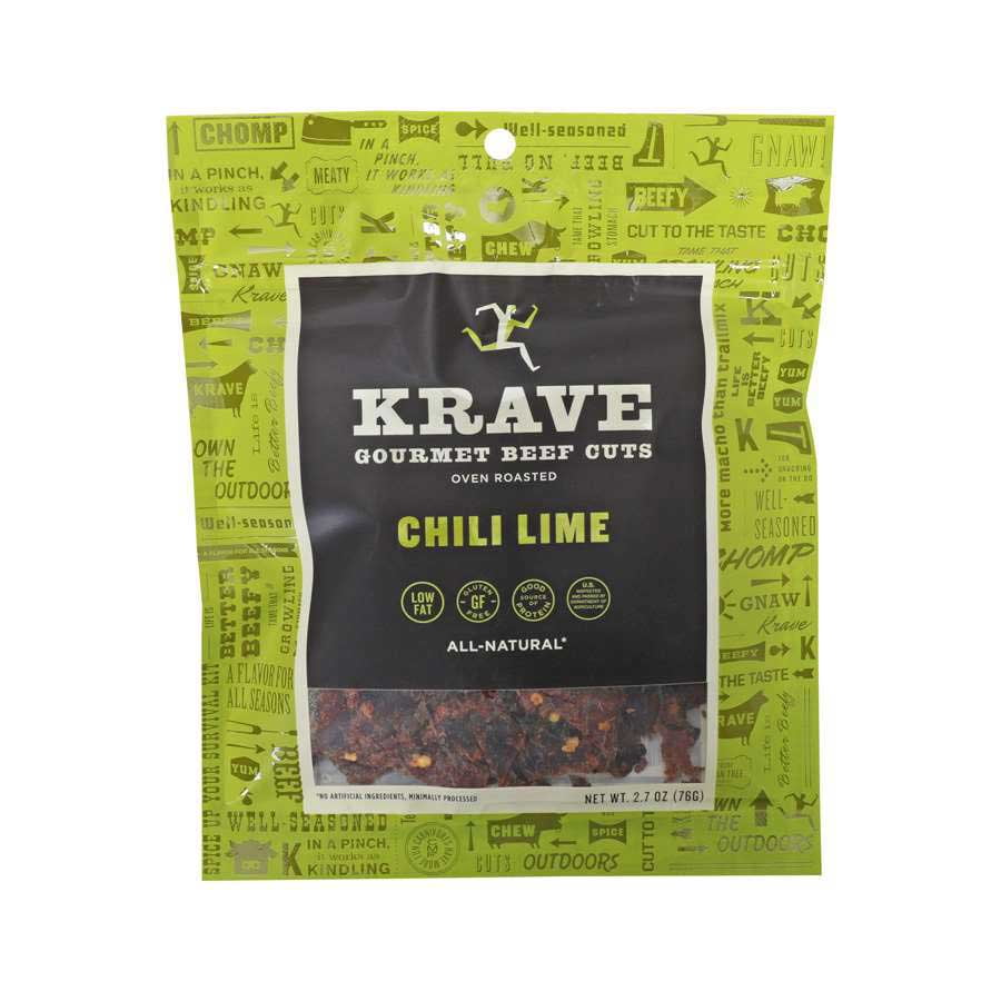 Krave Chili Lime Gourmet Beef Cut, 2.7 ounce -- 8 per case. - Walmart.com
