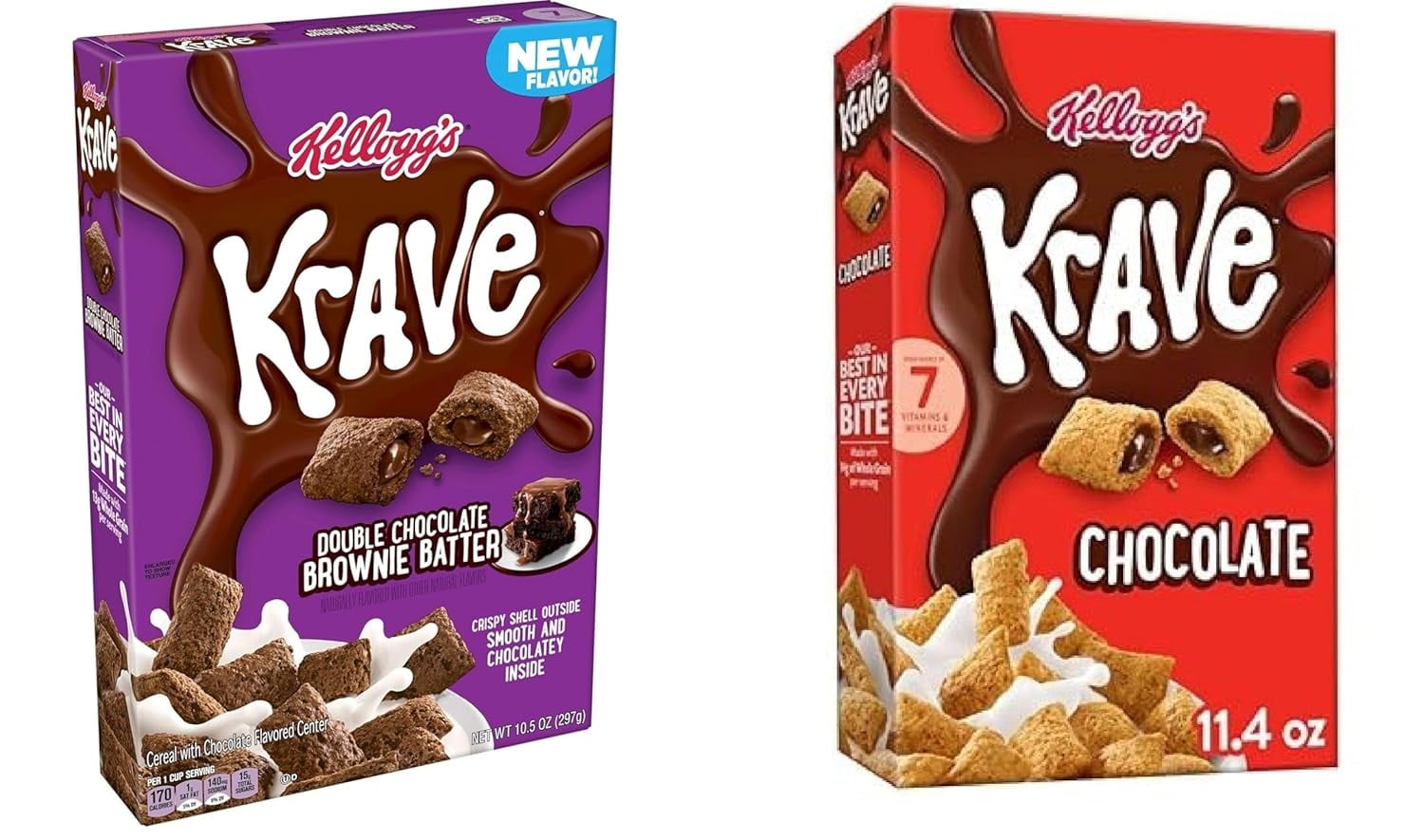 Krave - Value Pack - Double Chocolate Brownie Batter & Chocolate ...