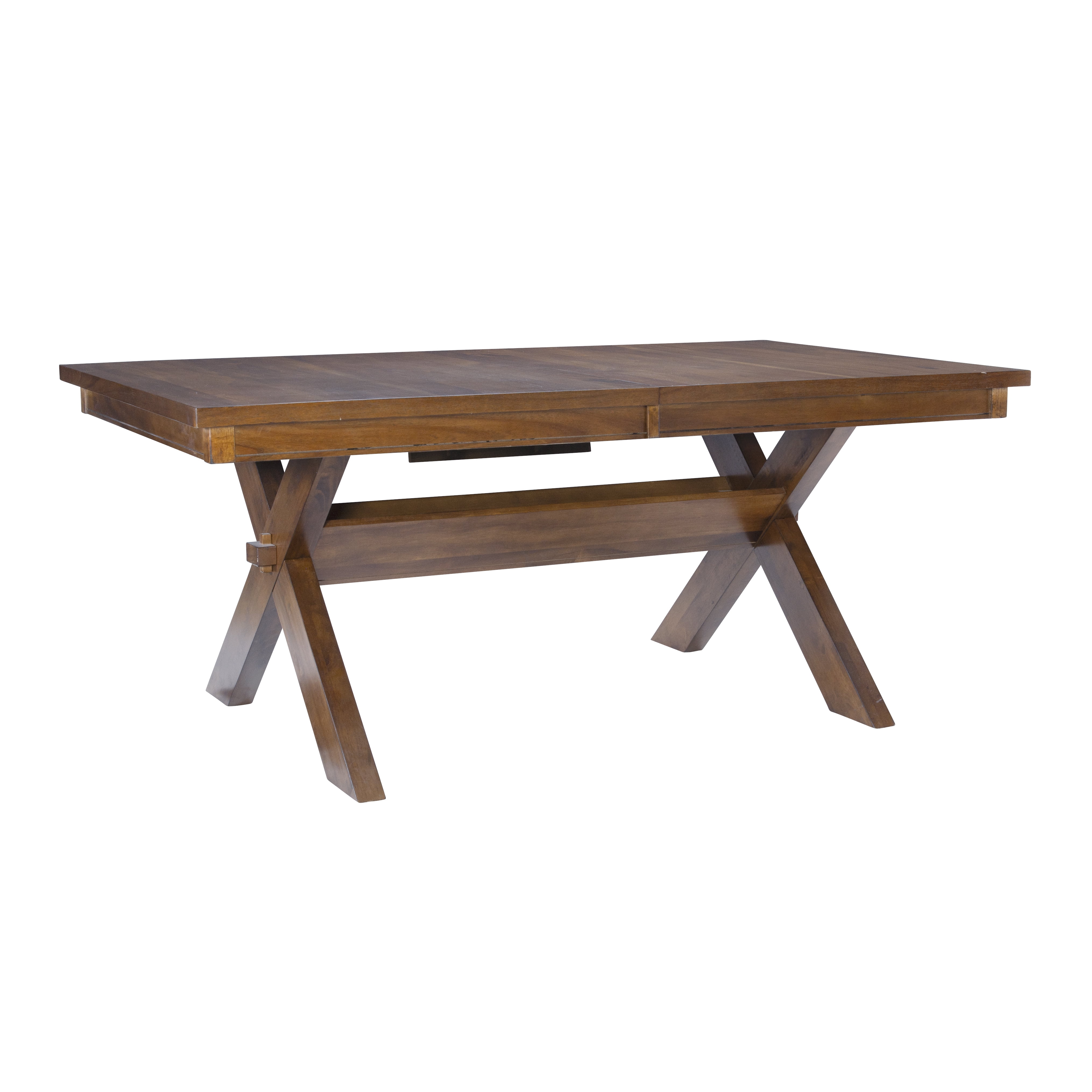 Kraven Expandable 72"-90" Dining Table with Extension Leaf, Dark ...