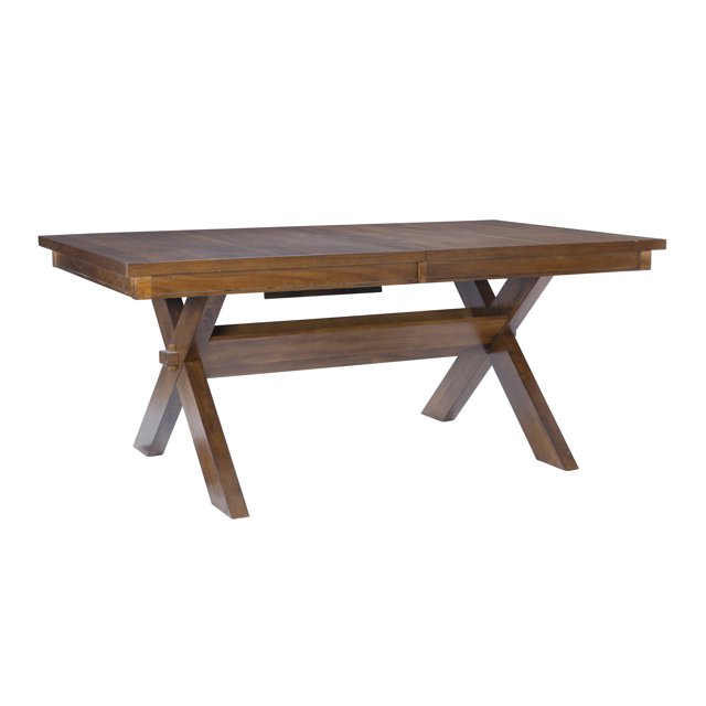 Kraven Expandable 72"-90" Dining Table with Extension Leaf, Dark ...