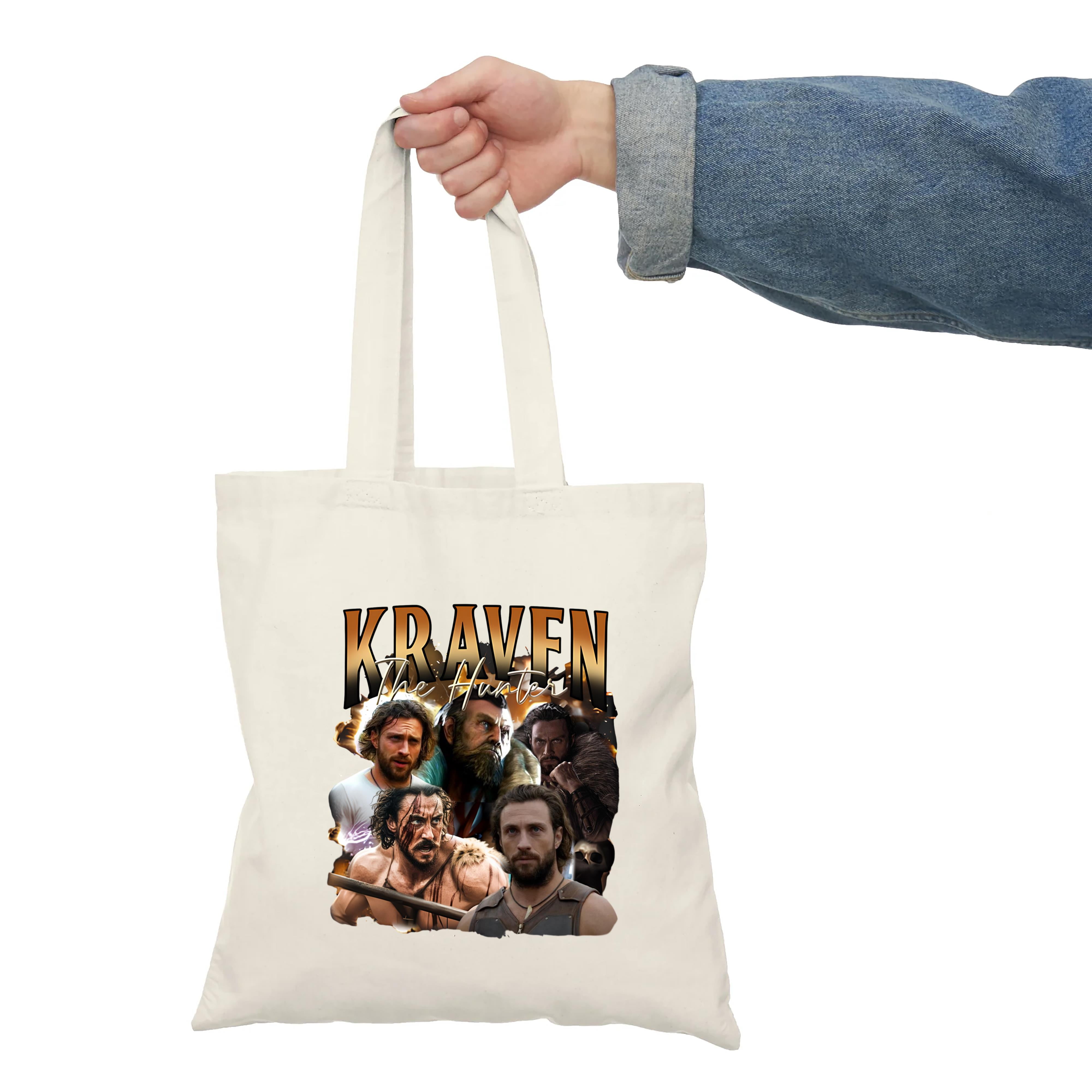 Kraven The Hunter 90s Retro Movie Character Comic Fan Graphic ToTe Bag ...