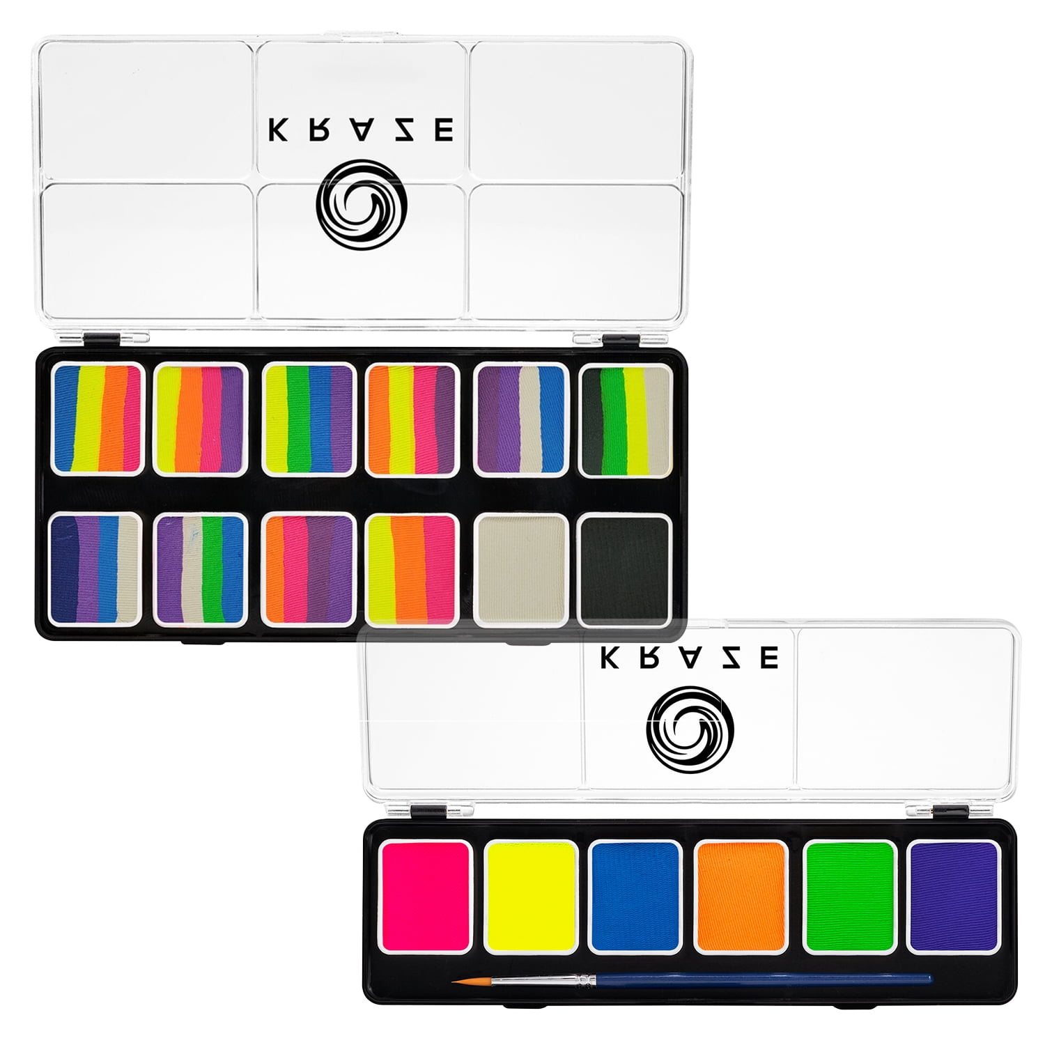 Kraze FX Neon Face & Body Paint Palette Set - Neon Pop 12 Split Cake ...