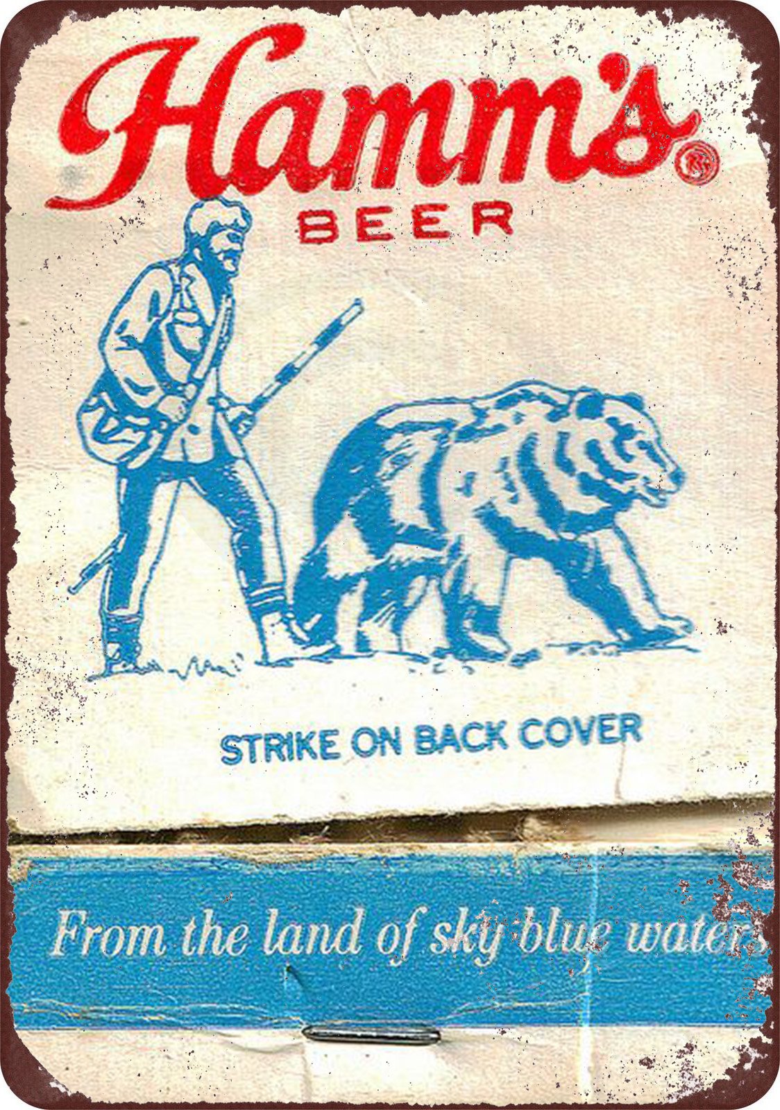 Kraze Hamm's Beer Bear Strike on Back Cover Vintage Reproduction Metal ...