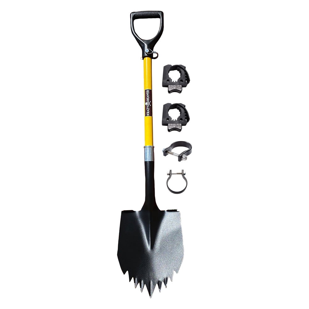 Krazy Beaver Super Shovel with Axia Alloys Mount Kit 2" Silver/Yellow ...