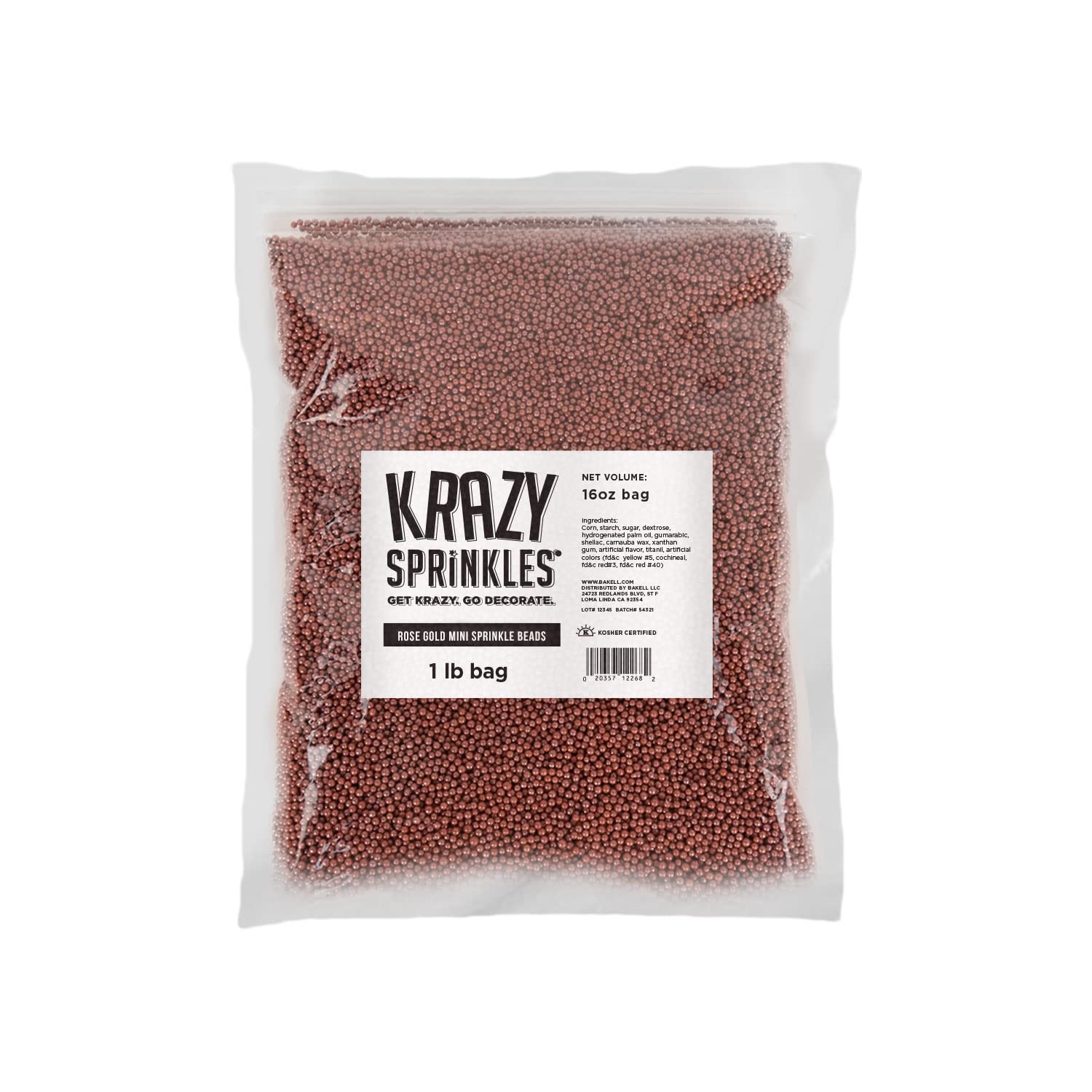 Krazy - Edible Bead (1LB, 1x Bag) For Decorating Cakes, Ice Cream ...