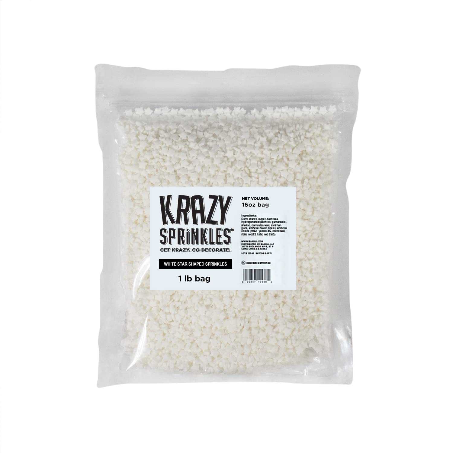 Krazy - Edible Sprinkle Shapes (1LB, 1x Bag) for Cake Decorating ...
