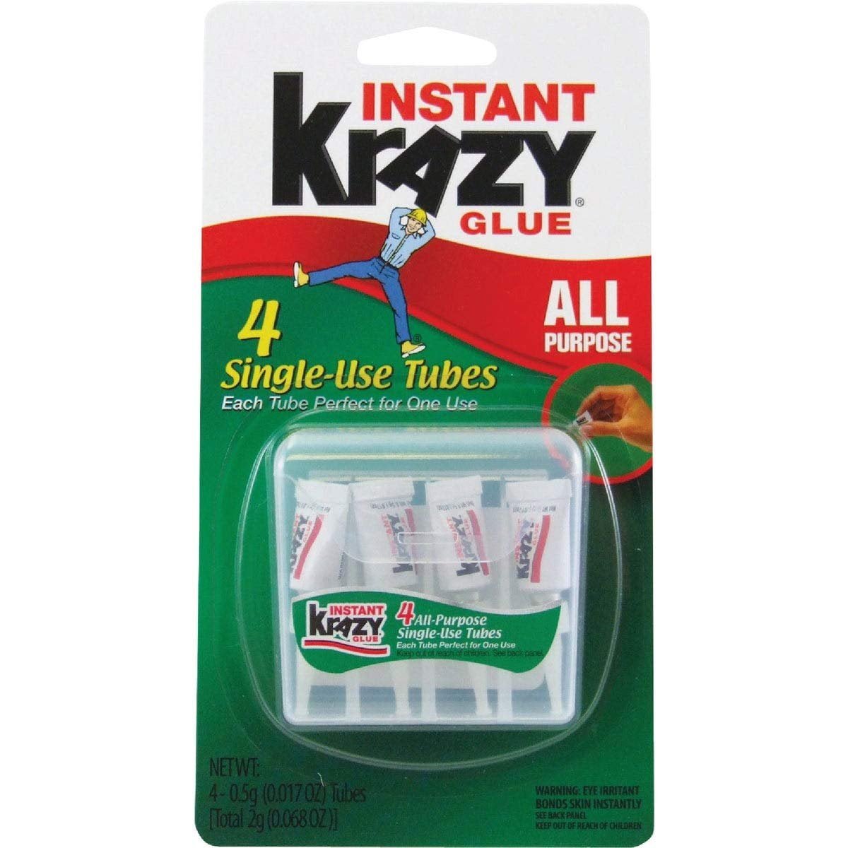 Krazy Glue Instant All Purpose Single Use Tubes 4 ea - Walmart.com