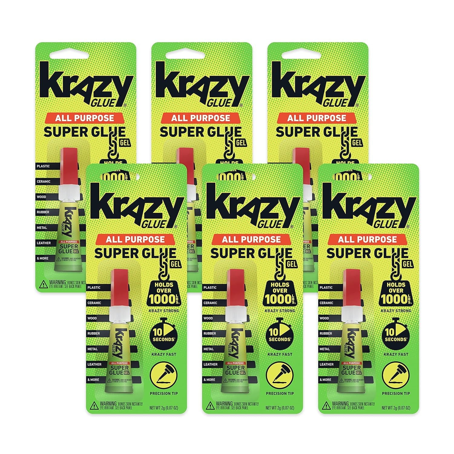 Krazy Glue Precision Tip Glue, Clear 6 Count - Walmart.com