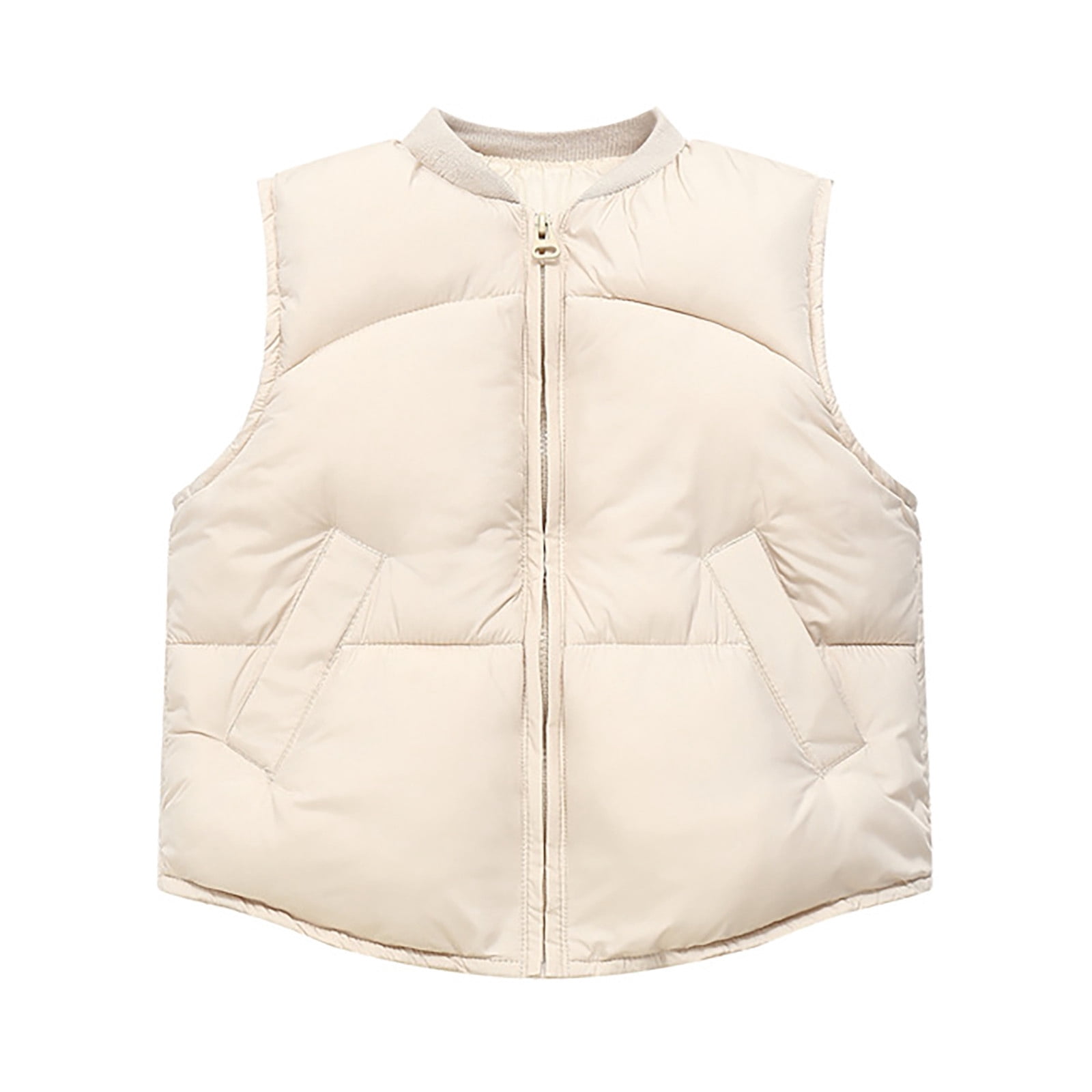 Krdevn Boys Down Vest Padded Sleeveless Jacket Warm Quilted Baseball ...