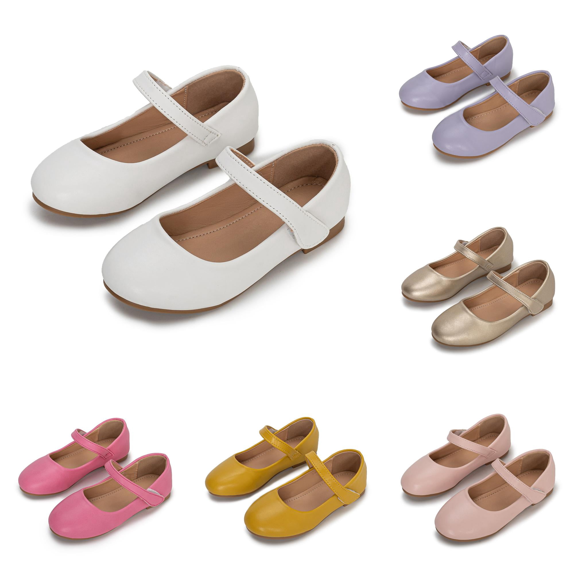 Krdevn Classic Mary Jane Dress Shoes Round Toe Flat Heel Adjustable Top ...