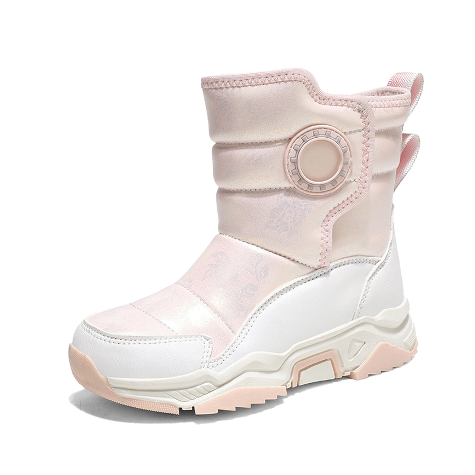 Krdevn Kids Winter Snow Boots Waterproof Lined Thick Warm Shoes with ...