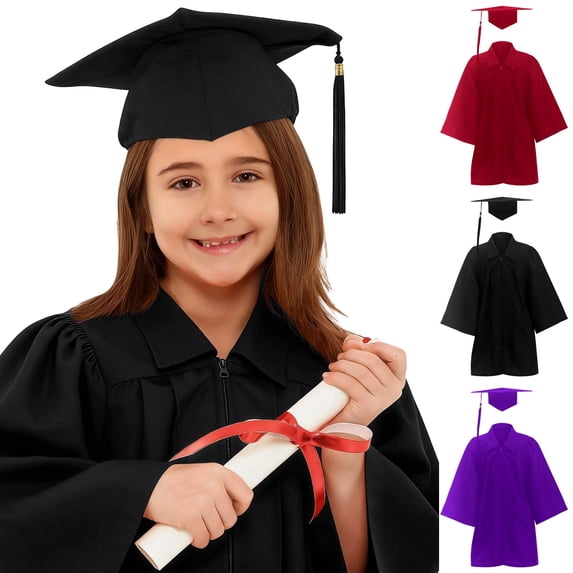 Krdevn Kids' Graduation Gown & Cap Set, Preschool & Kindergarten ...