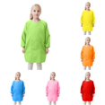 Krdevn Kids Long Sleeve Art Smock Painting Apron with Front Pocket ...