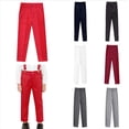 Krdevn Kids' Solid Color Formal Pants, Detachable Suspender Trousers ...