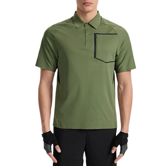 Krdevn Men's Short Sleeve T Shirt Seamless Indentation Pocket Large ...