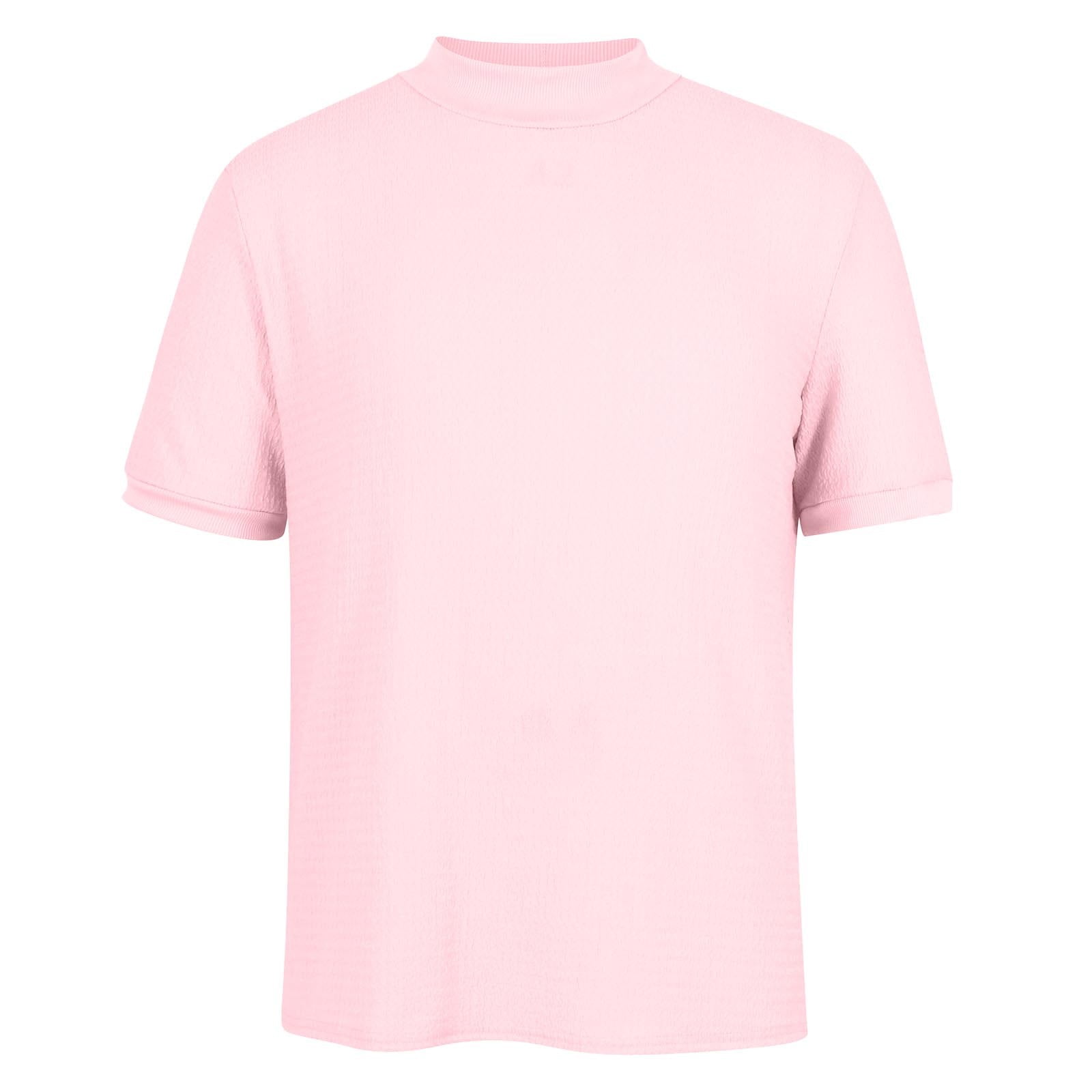 Krdevn Men's Summer Leisure Simple Texture Knit T Shirt Men High Water ...