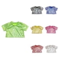 Krdevn Shiny Performance Crop Top, Glitter Stretch Tee, for Dance Party ...