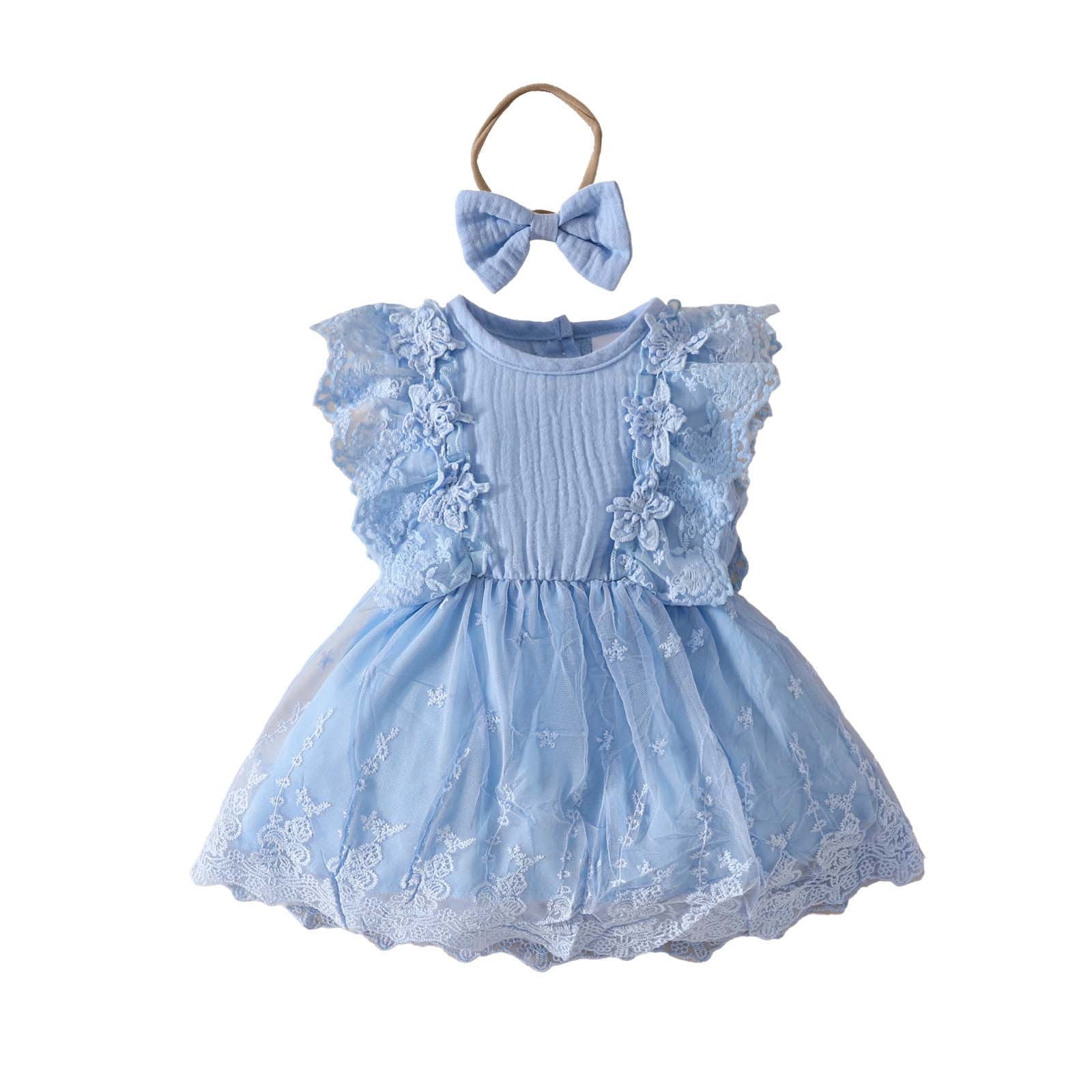 Krdevn Toddler Girls Sleeveless Holiday Party Mesh Dress Dance Party ...