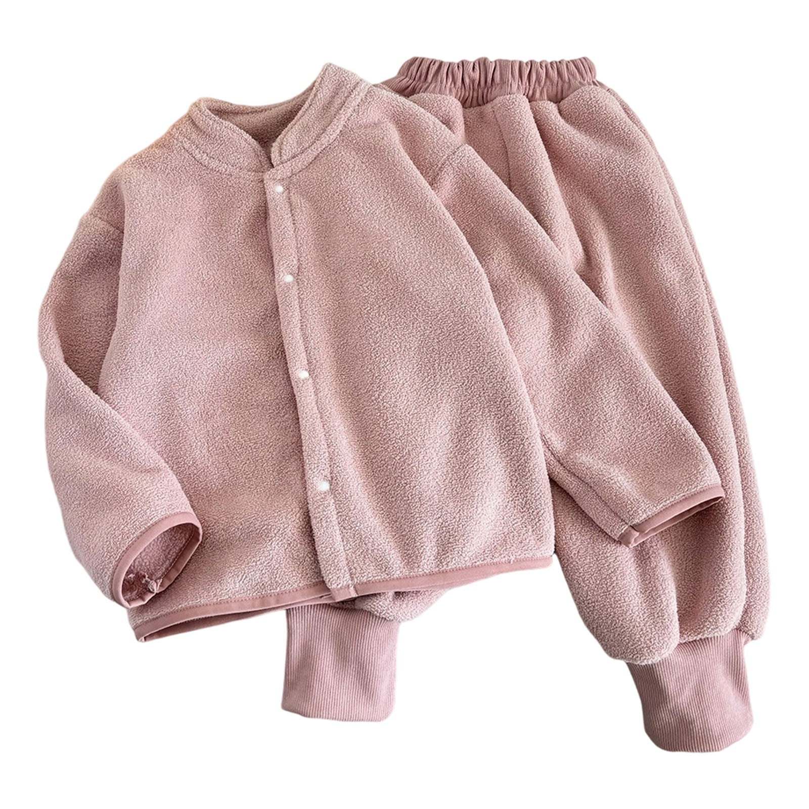 Krdevn Winter Girls Outfits Fleece Lined with Pants Toddler Kids Two ...
