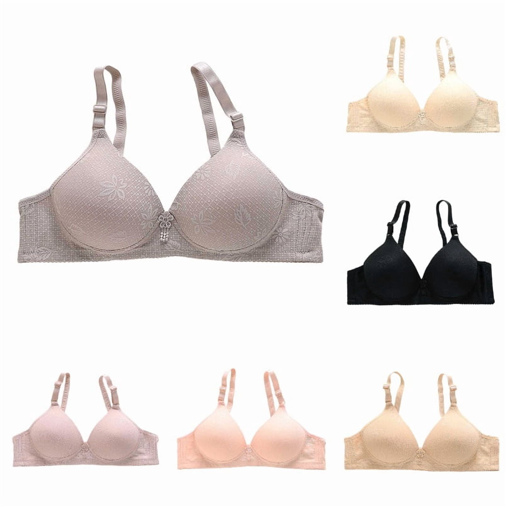 Krdevn Women's Wireless Comfort Support Bra Non-Padded Soft Cup Full ...