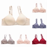 Krdevn Women's Wireless Comfort Support Bra Non-Padded Soft Cup Full ...